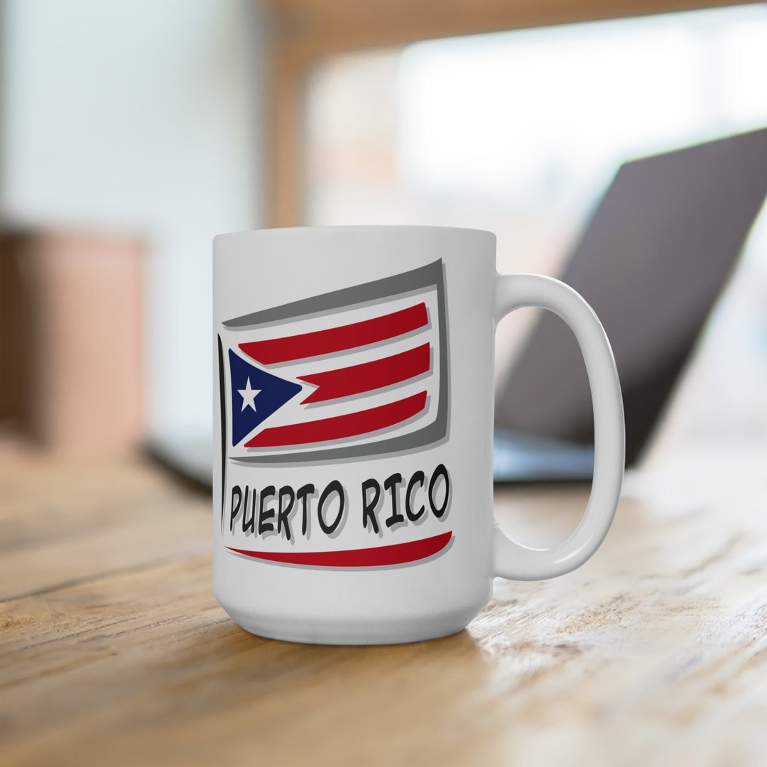 Puerto Rico Flag Ceramic Mug,15oz, Puerto Rico Gifts, Puerto Rico ...