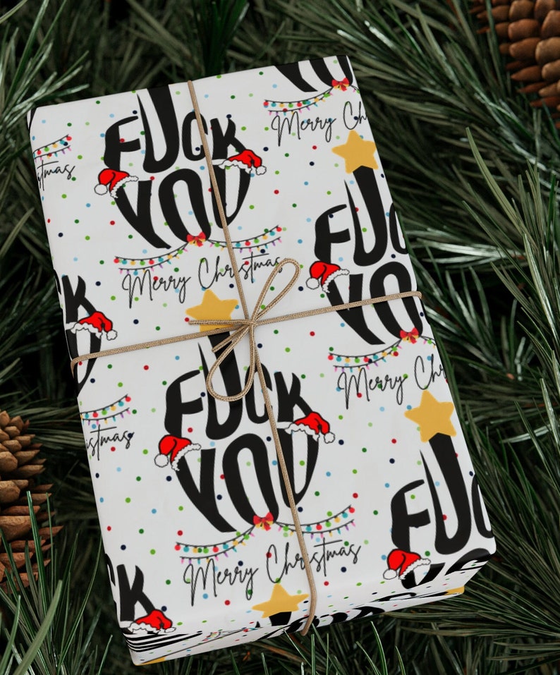 Middle Finger Adult Gift Wrapping Paper Roll, Adult Christmas Gift ...