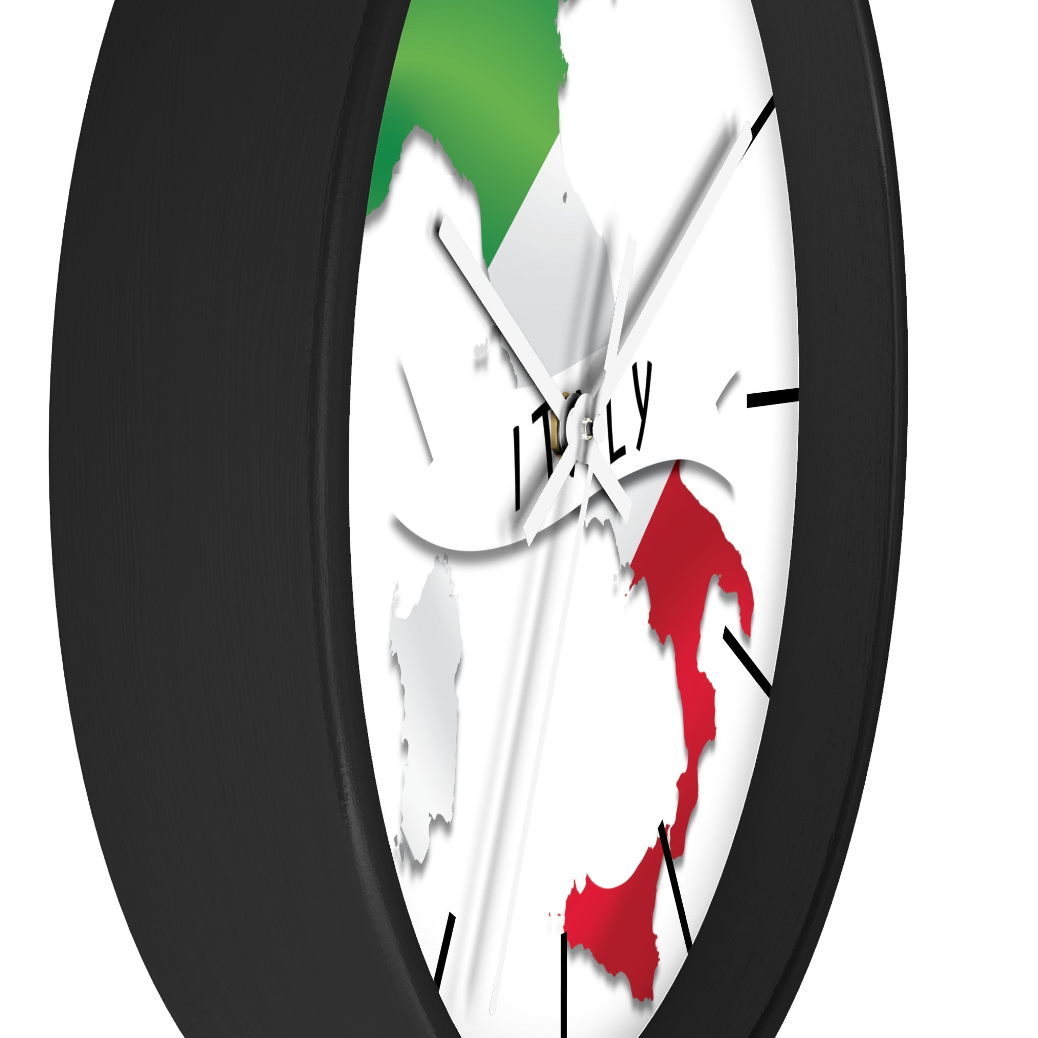 Italy Flag Wall Clock, Italy Gifts Wall Clock, Minimalistic Italy Wall ...
