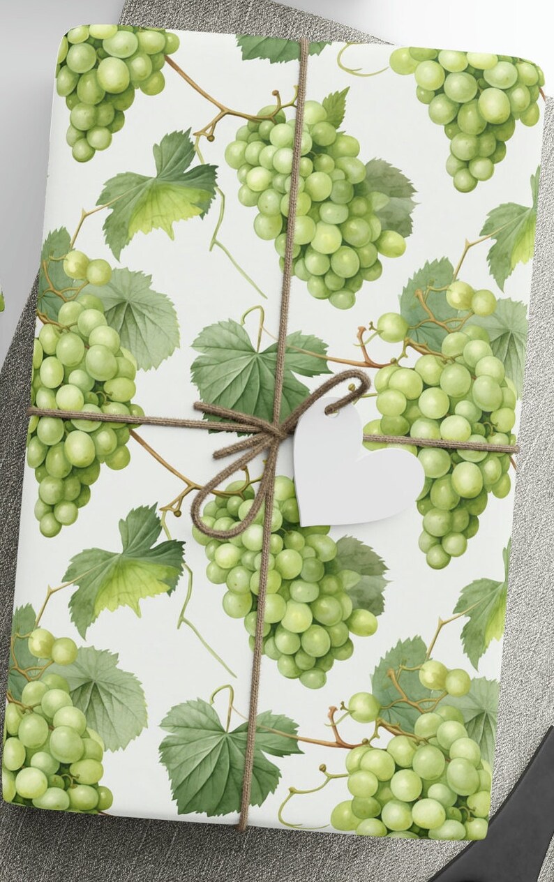 Green Grapes Wrapping Paper, Grapes Gifts, Grapes Birthday Gift ...