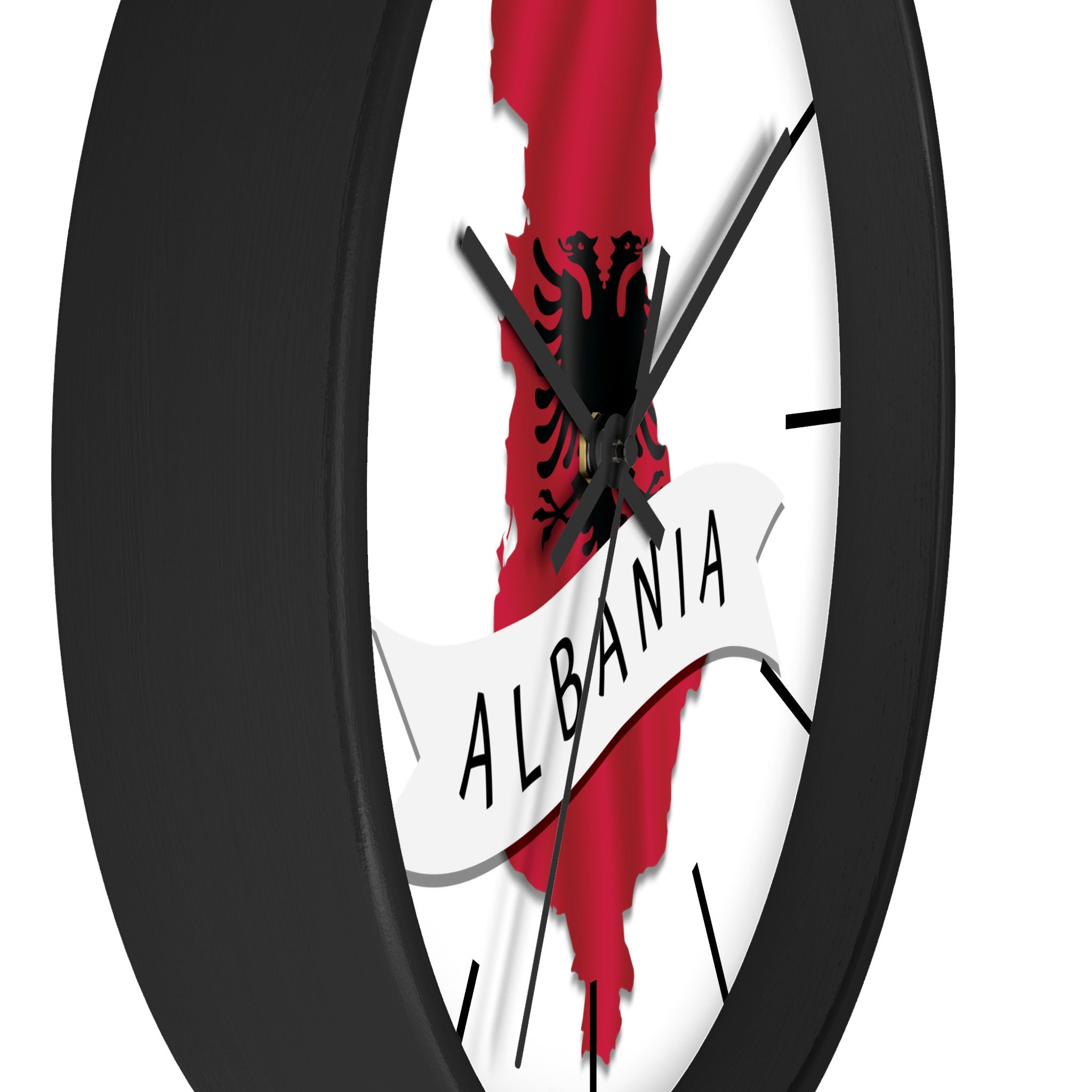 Albania Flag Wall Clock, Albania Flag Inspired Wall Clock, Albania ...