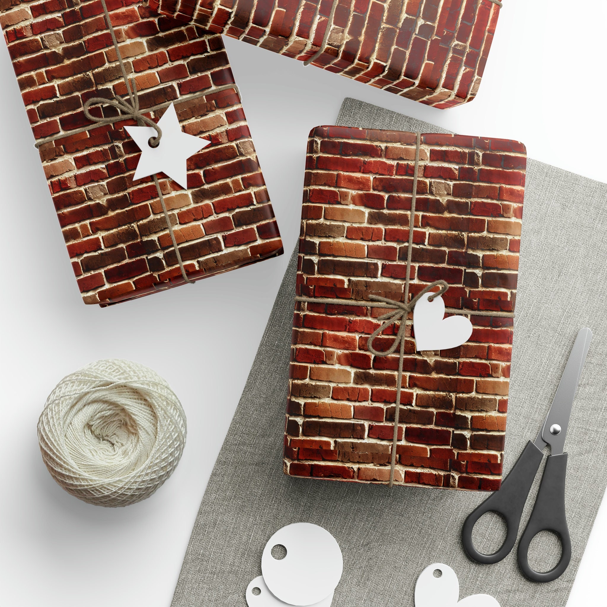 Brick Wall Wrapping Paper, Bricks Wall Wrapping Paper, Brick Birthday ...