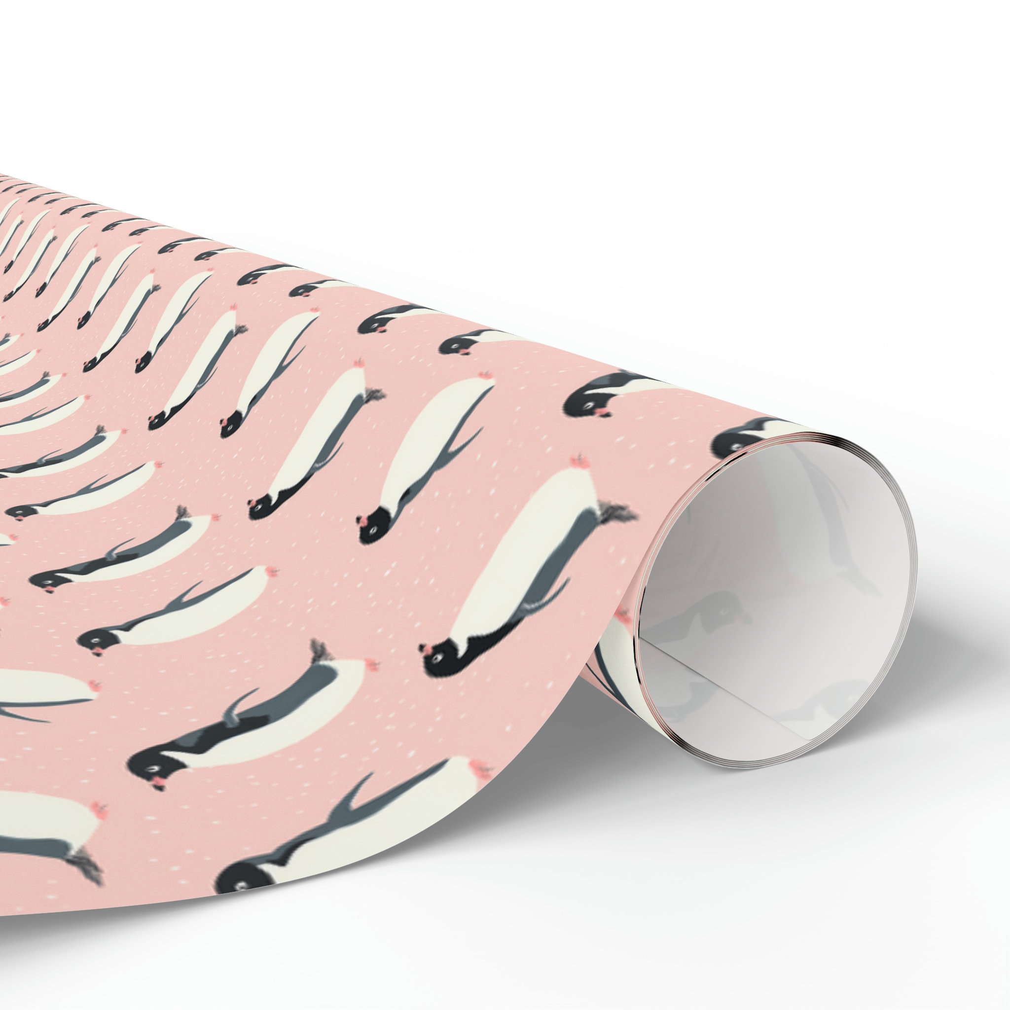 Penguins Gift Wrapping Paper, Christmas Penguins Gift Wrapping Paper ...