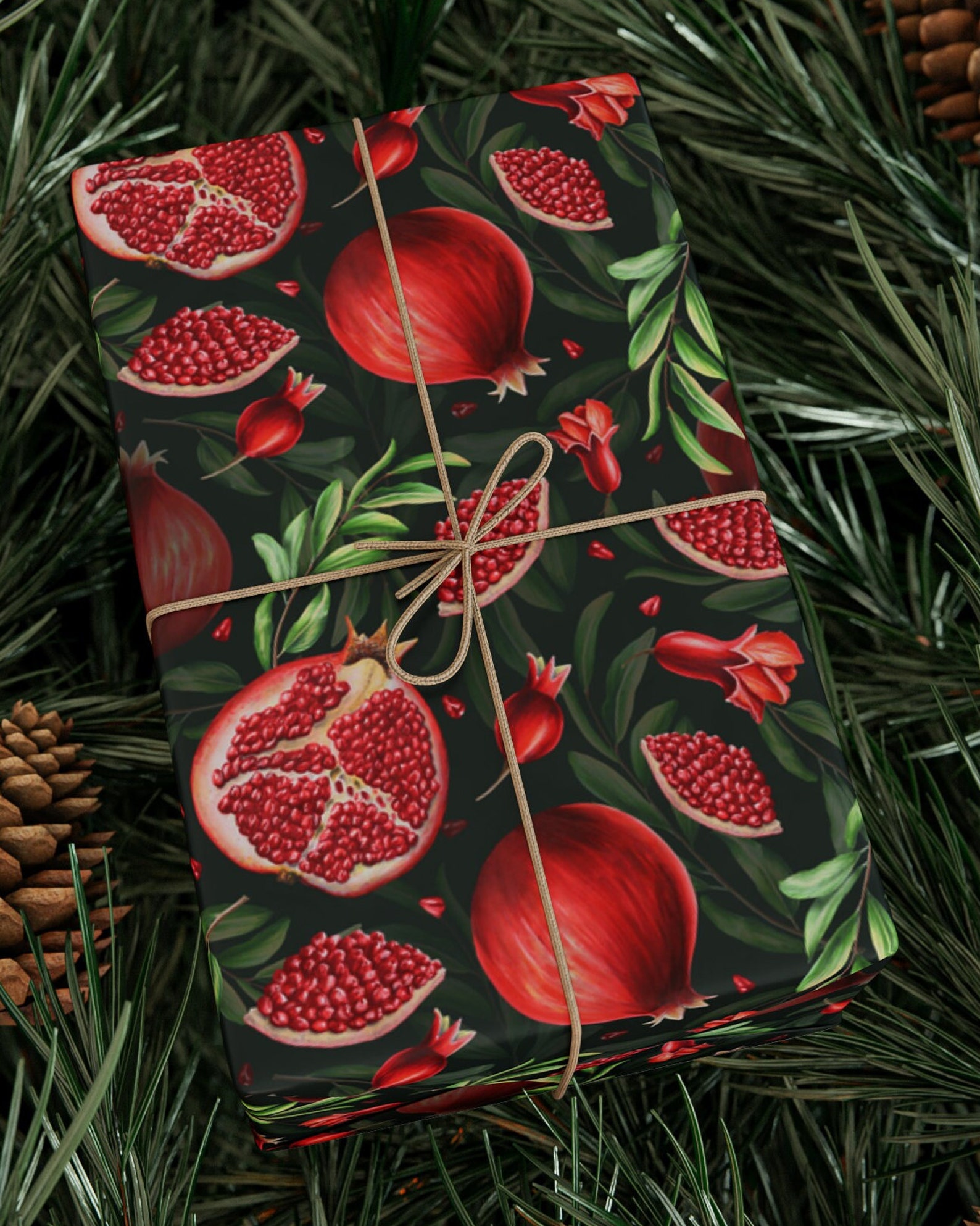 Pomegranate Gift Wrapping Paper Roll, Pomegranate Wrapping Paper ...