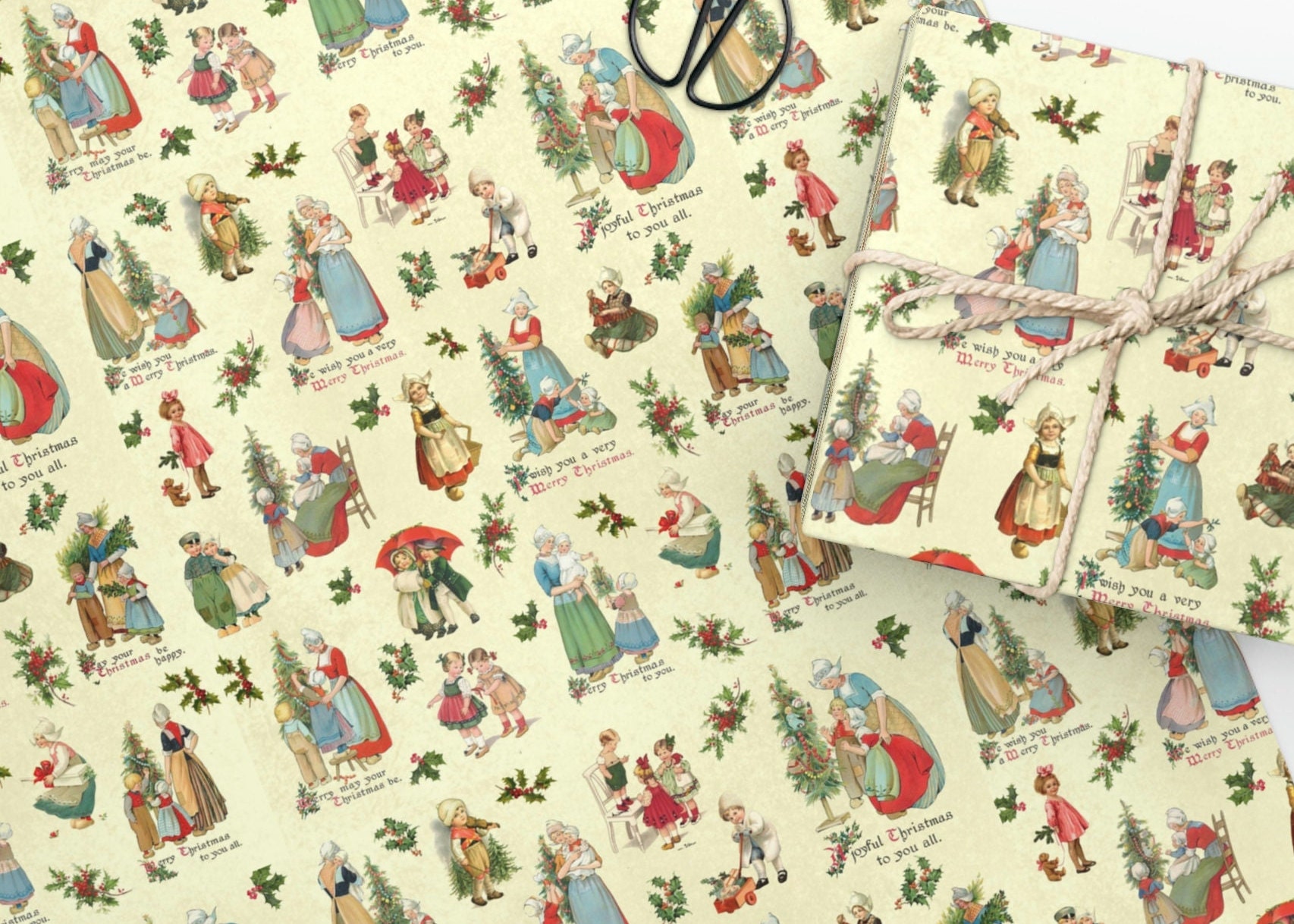 Victorian Christmas Gift Wrapping Paper sold by Chris Madden | SKU ...