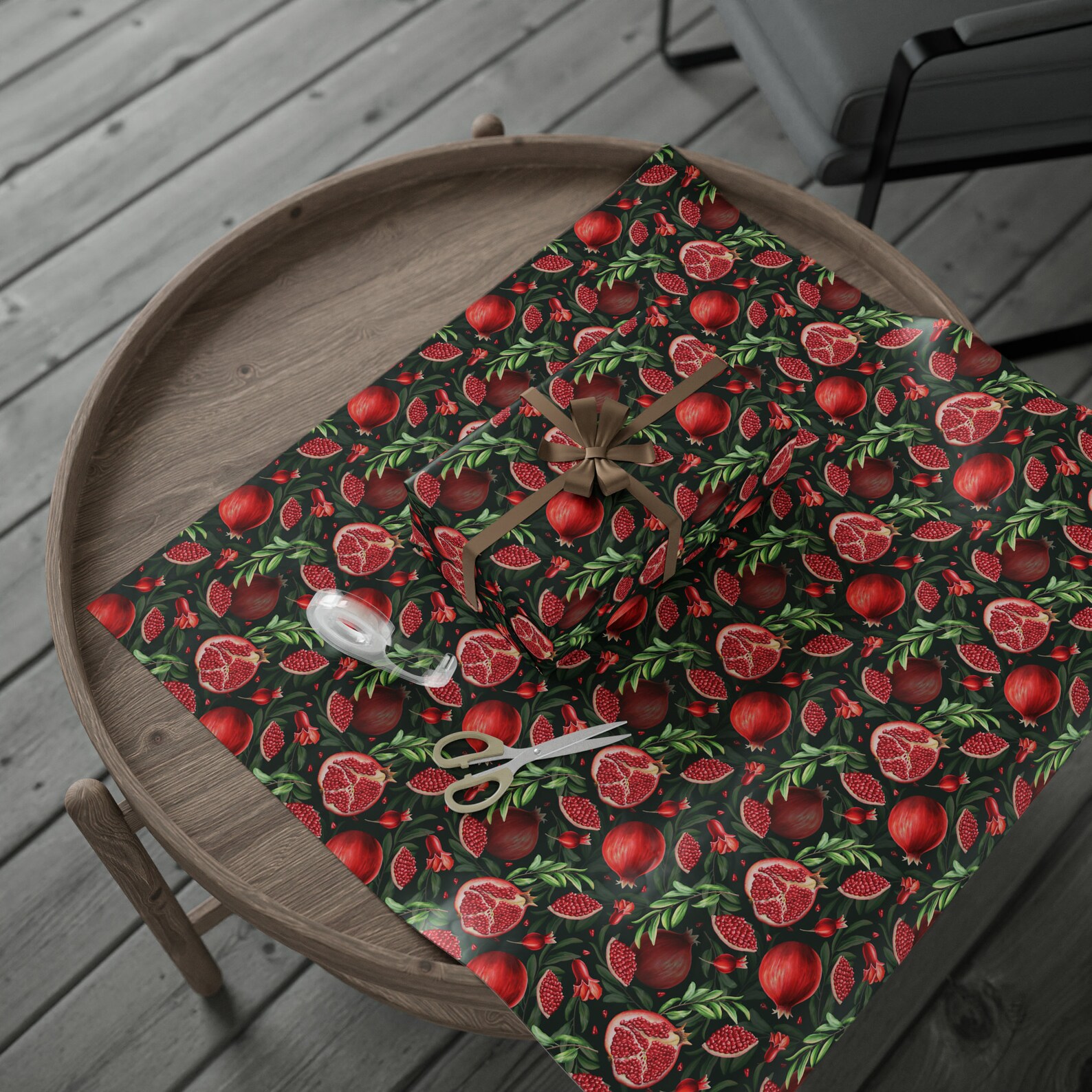 Pomegranate Gift Wrapping Paper Roll, Pomegranate Wrapping Paper ...