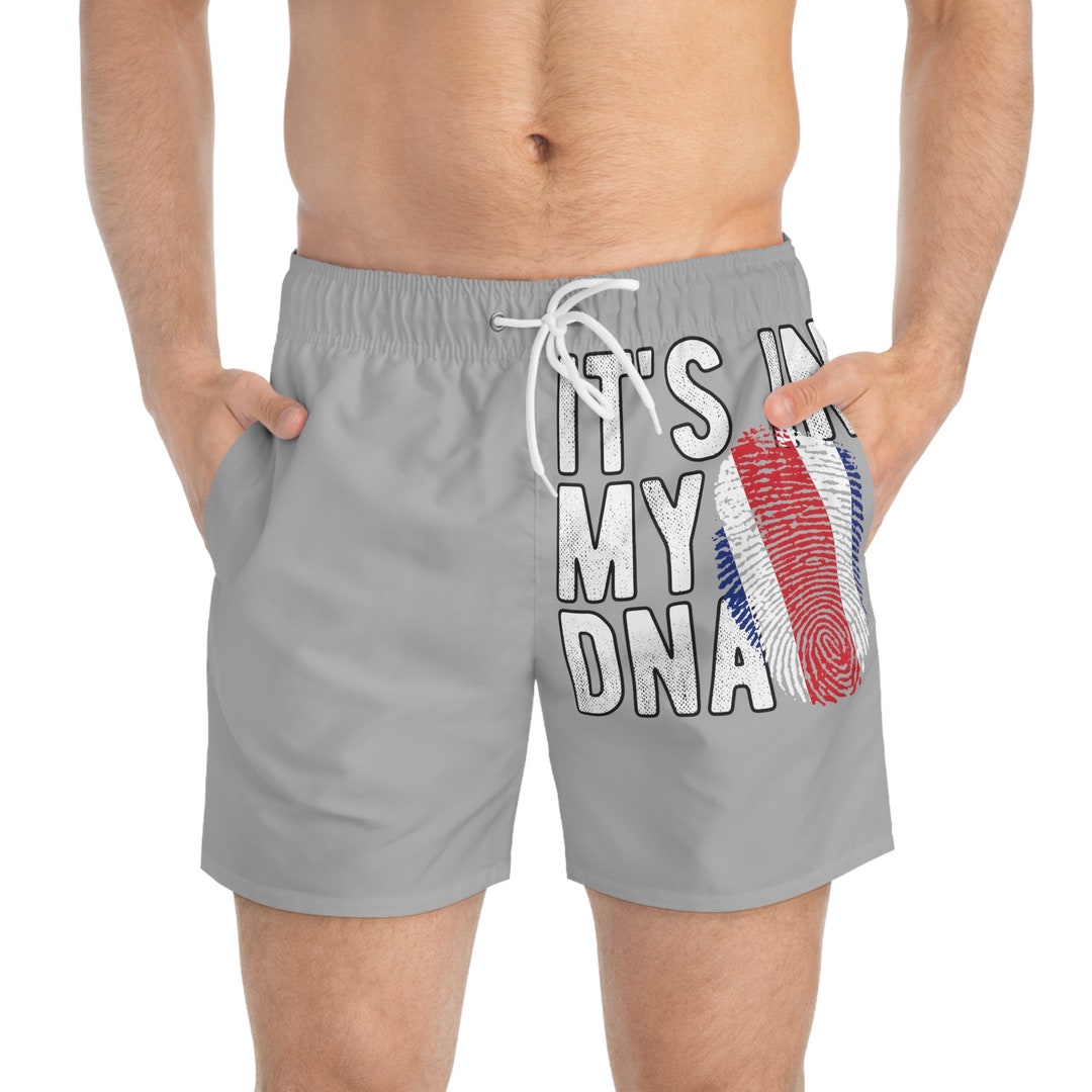 It's in My DNA Costa Rica Flag Swim Trunks - Etsy