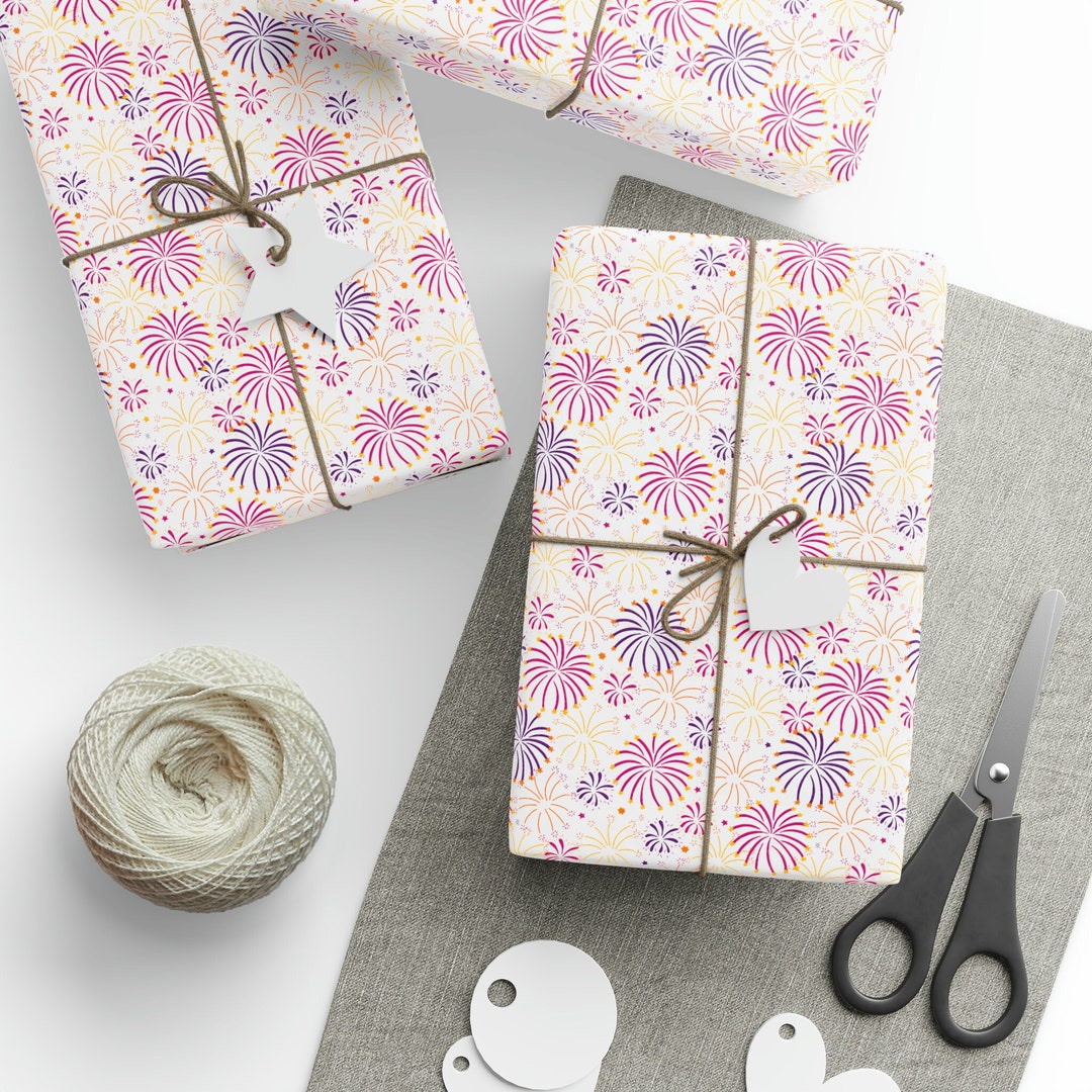 Fireworks Wrapping Papers, Fireworks Birthday Gift Wrapping Paper ...
