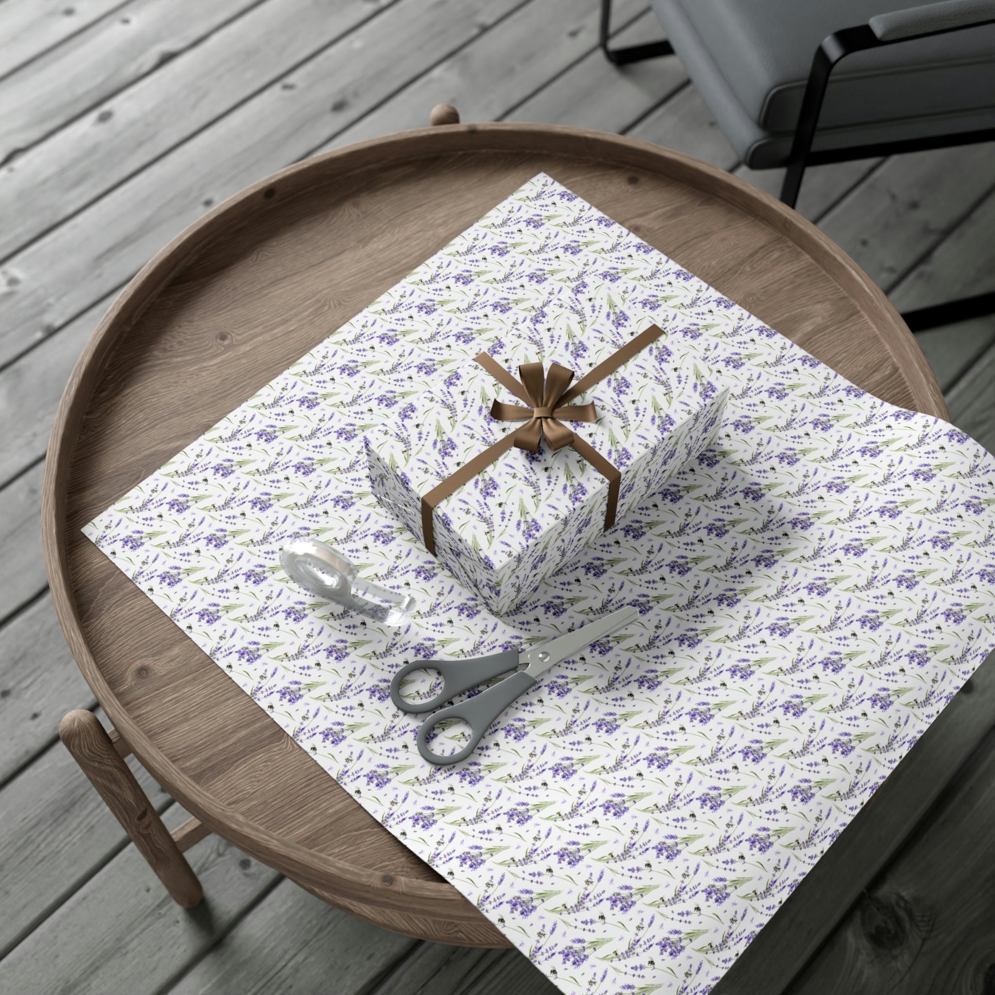 Lavender Gift Wrap Papers, Lavender Birthday Gift Wrapping Paper ...