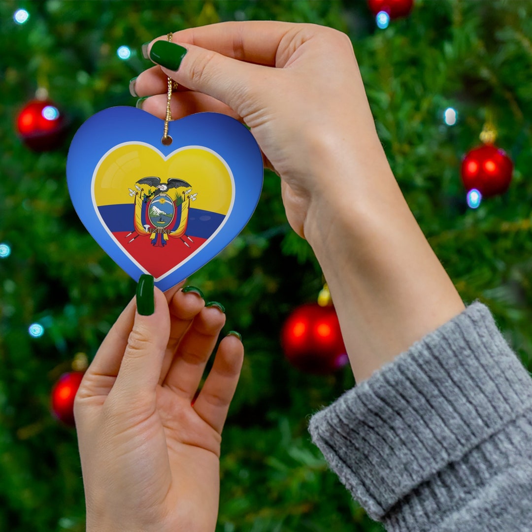 Ecuador Christmas Ornaments, Ecuador Flag Ceramic Ornament, Ecuador ...