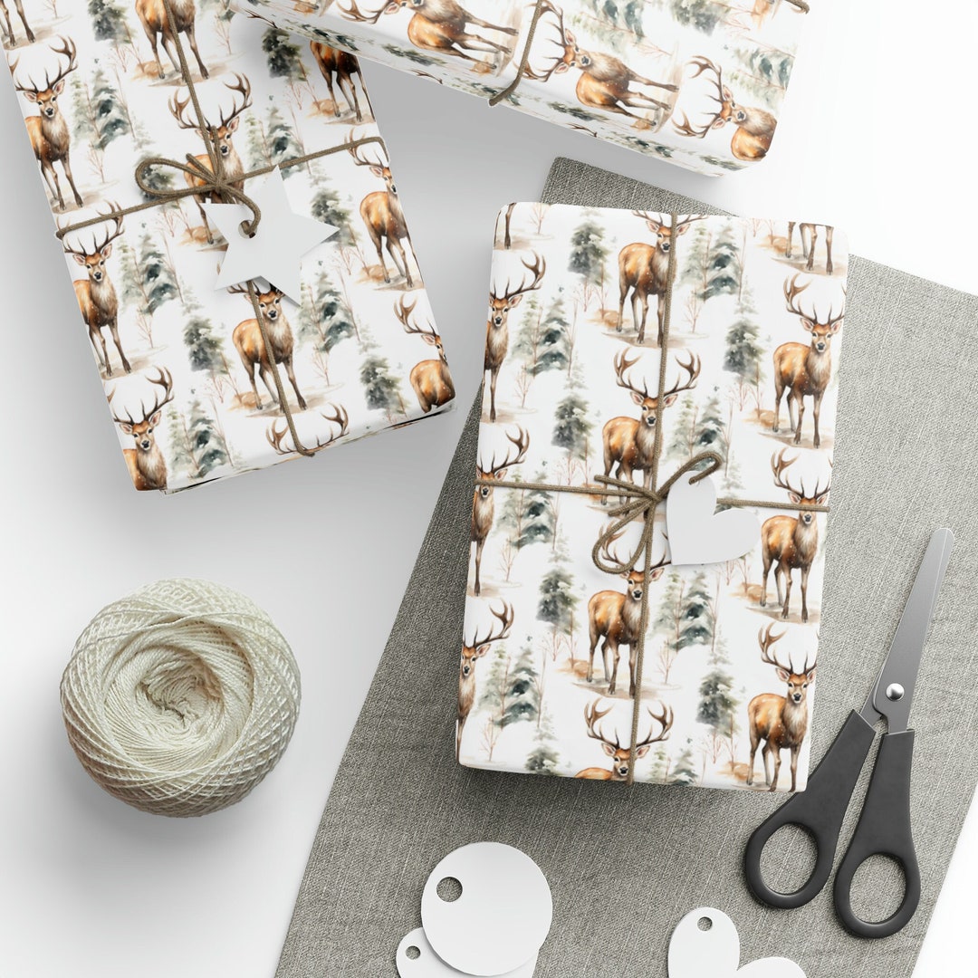 Reindeer Gift Wrapping Paper, Christmas Reindeer Gift Wrapping Paper ...