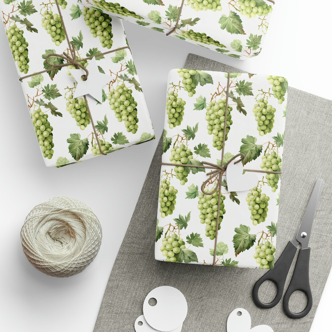 Grape Wrapping Paper Roll, Green Grapes Gifts, Grapes Inspired Gifts ...