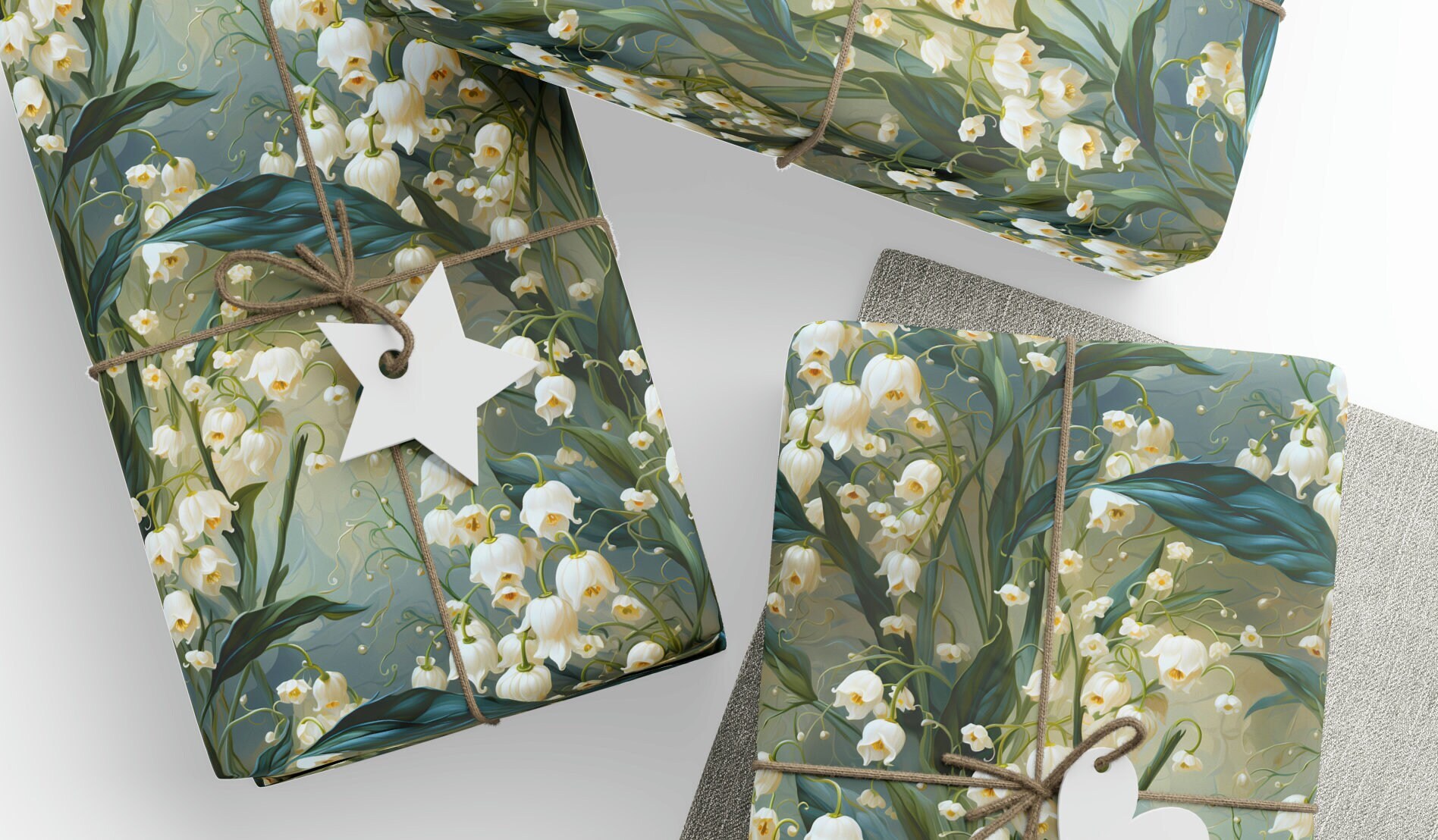 Lily of the Valley Flower Gift Wrapping Paper, Lily of the Valley Gifts ...
