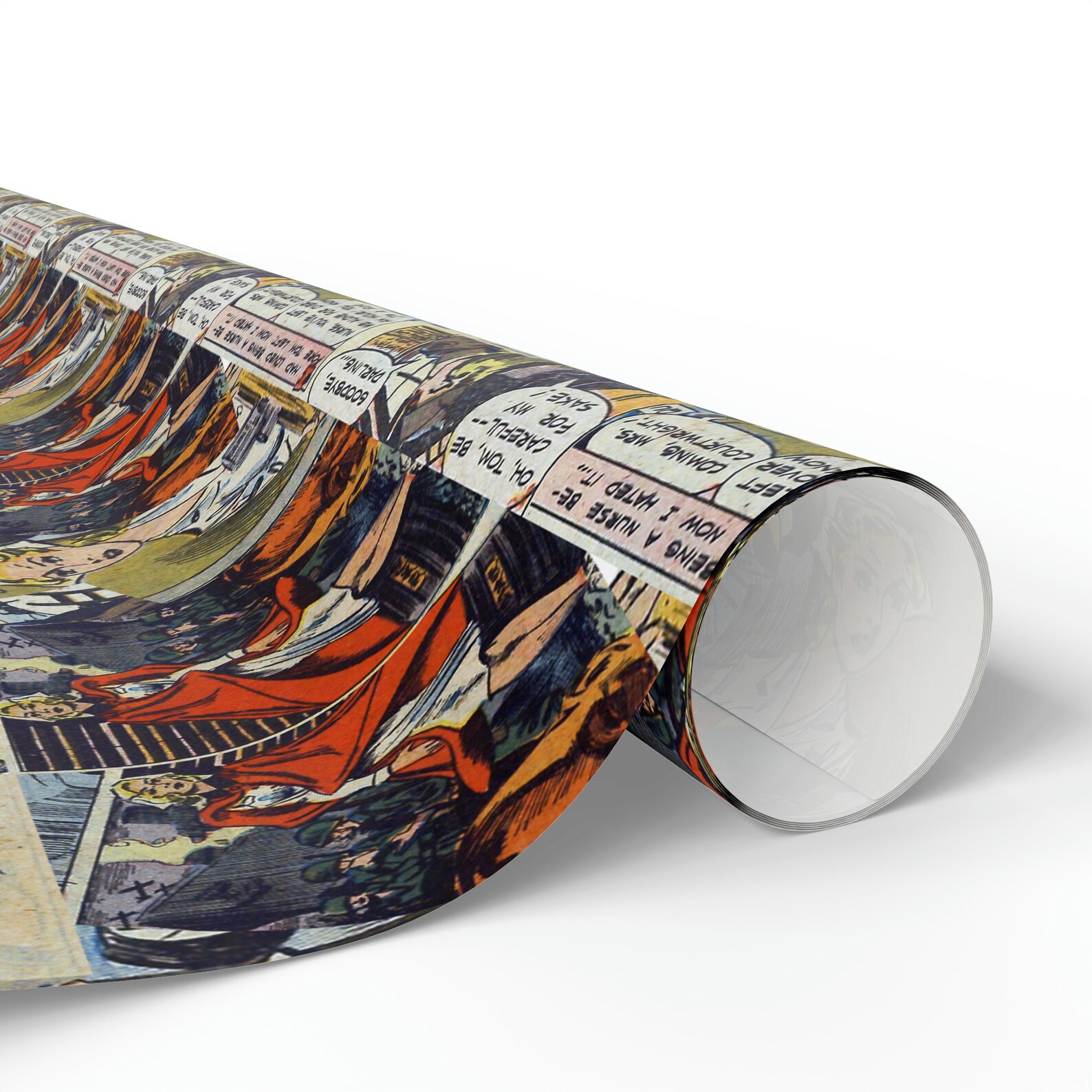 Comic Book Wrapping Paper, Vintage Comic Book Love Wrapping Paper ...