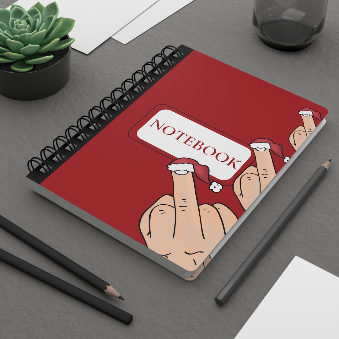 Middle Finger Funny Spiral Bound Notebooks, Middle Finger Gifts, Middle ...