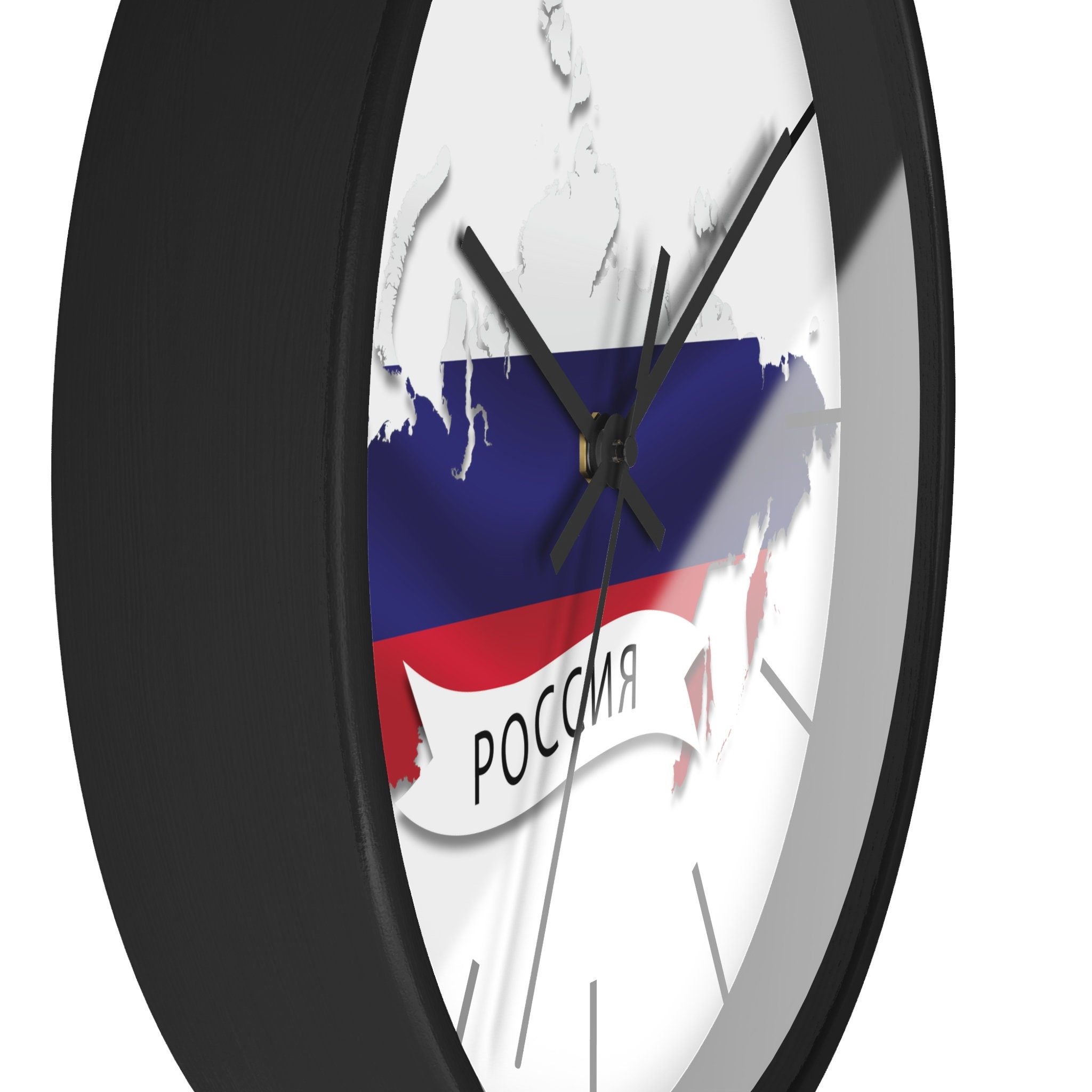 Russia Flag Wall Clock Russia Map Clock Russia Inspired - Etsy