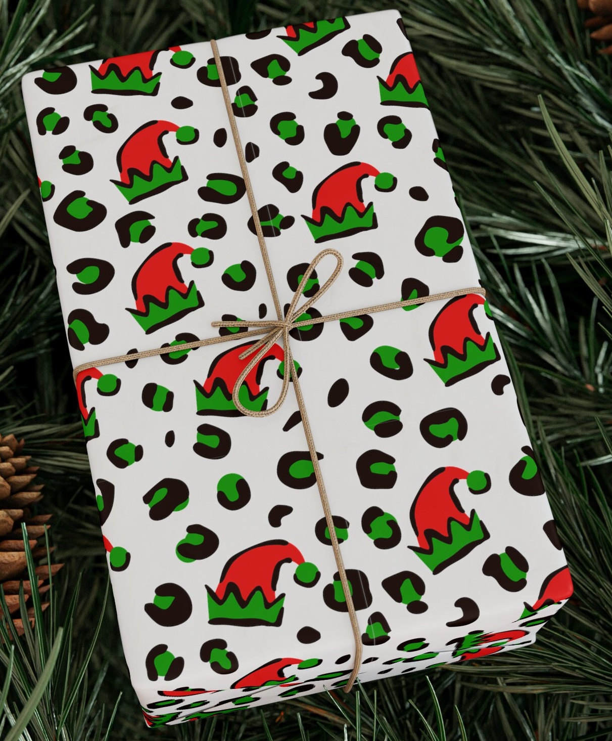 Elf Hat Wrapping Paper Roll, Elf Wrapping Paper, Elf Christmas Gift ...