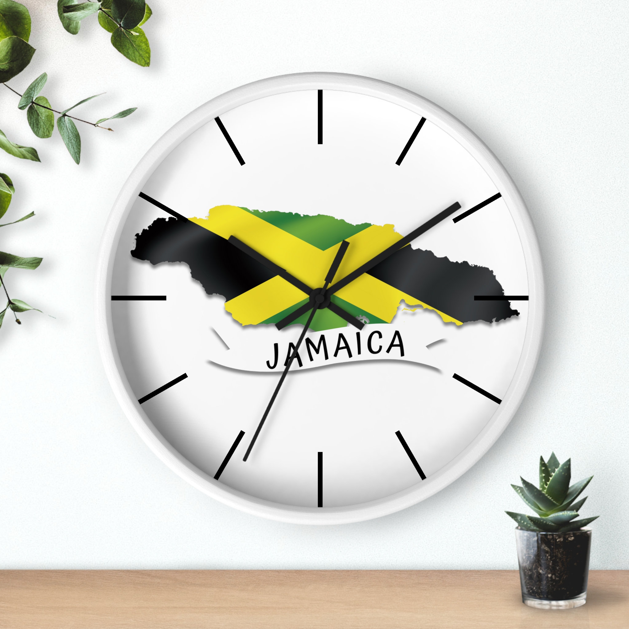 Jamaica Flag Wall Clock, Jamaica Map Clock, Jamaica Inspired Gifts ...
