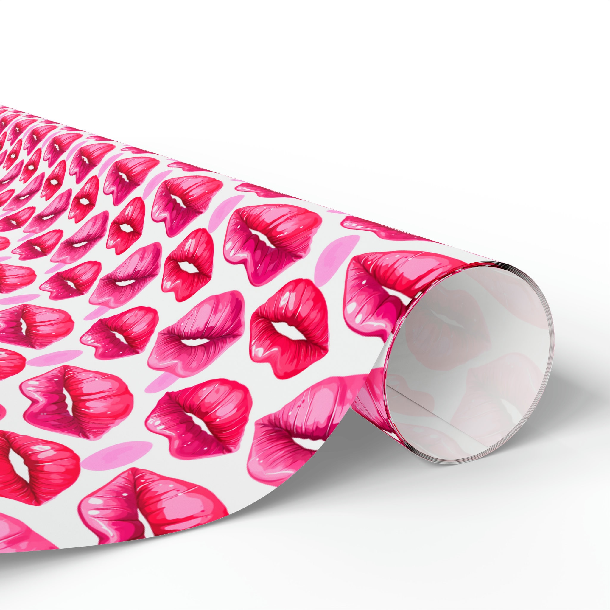 Lips Gift Wrapping Paper Roll, Sensual Lips Gift Wrapping Paper, Lips ...