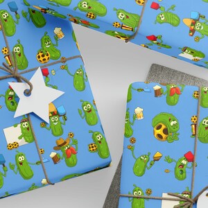 Pickle Gift Wrapping Paper Roll, Funny Pickle Gift Wrapping Paper ...
