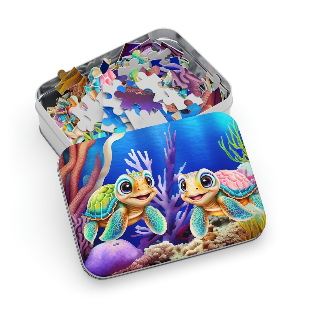 Turtles Jigsaw Puzzle, Baby Turtles Puzzle, Boy and Girl Turtles Puzzle ...