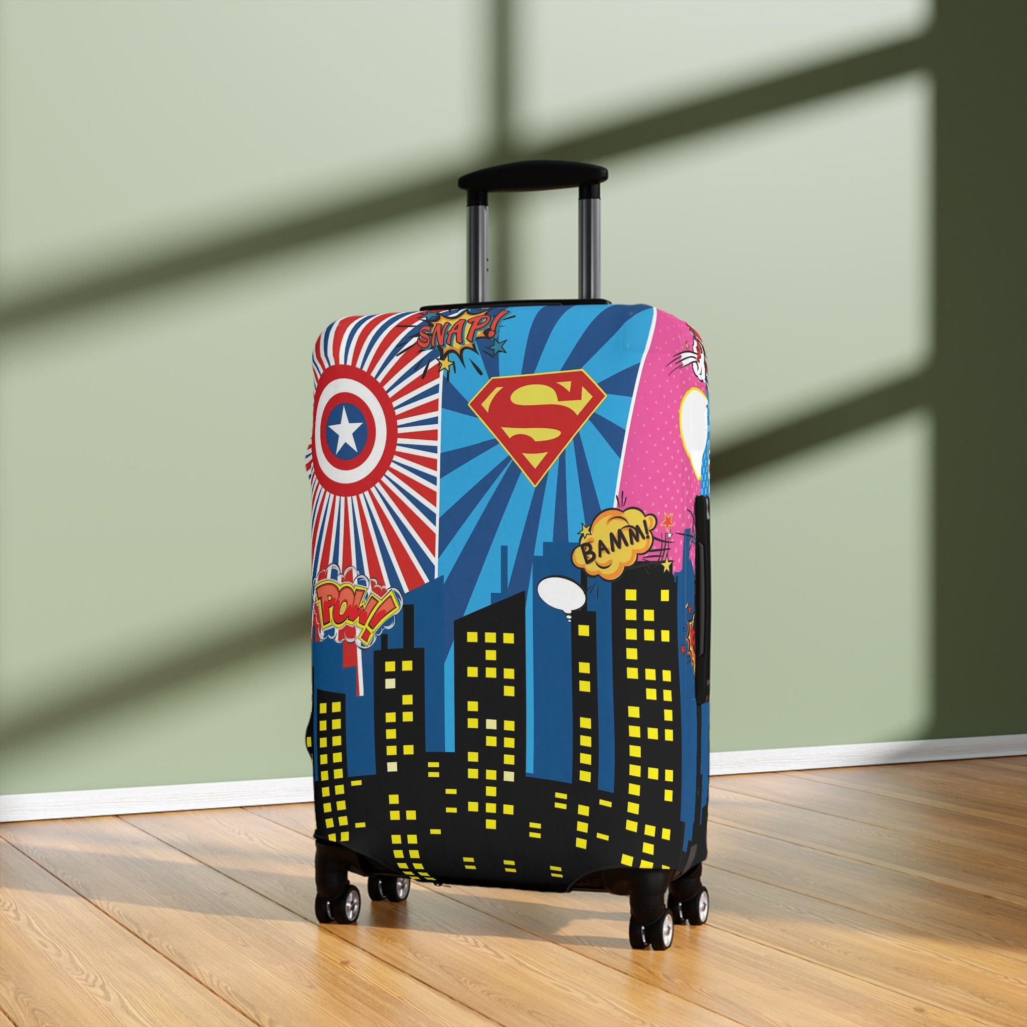 Super Heroes Luggage Cover, Super Hero Luggage Protector sold by Emma ...