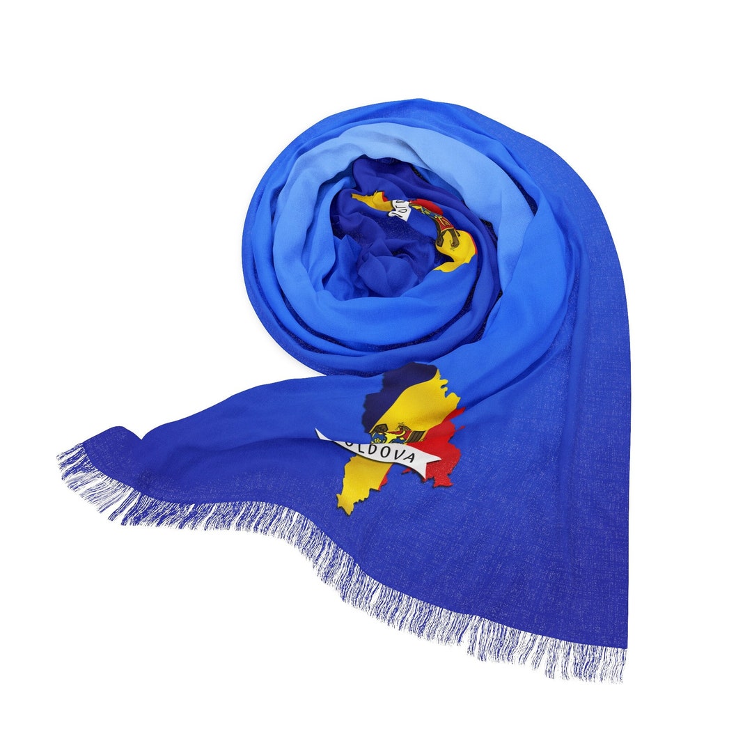 Moldova Flag Light Scarf, Moldova Custom Gifts, Moldova Flag ...