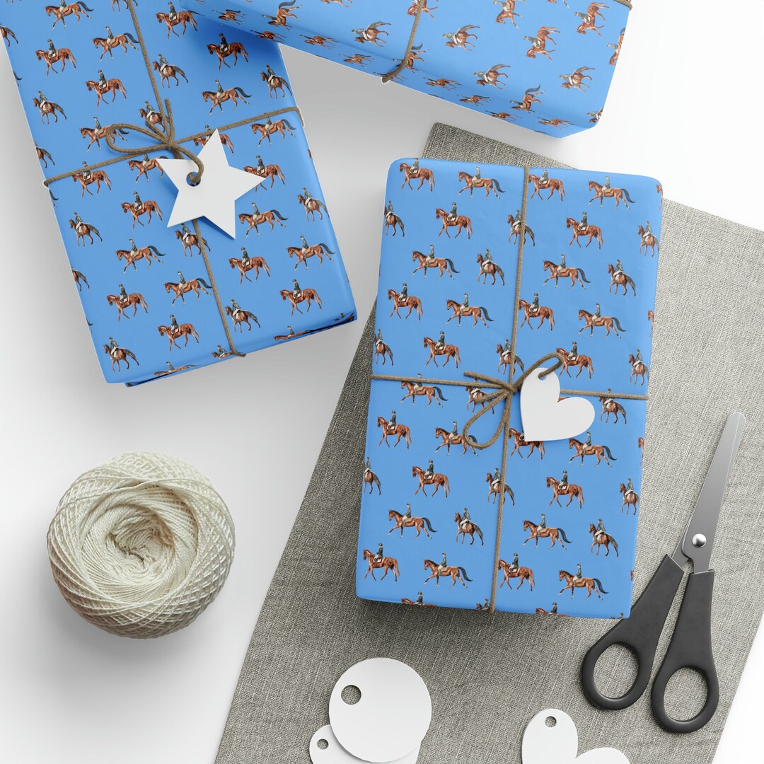 Equestrian Gift Wrapping Paper Roll, Horse Gift Wrapping Paper ...