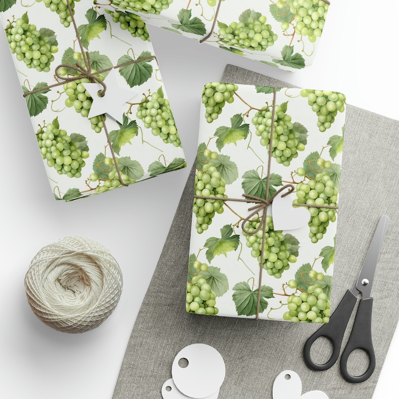 Green Grapes Wrapping Paper, Grapes Gifts, Grapes Birthday Gift ...