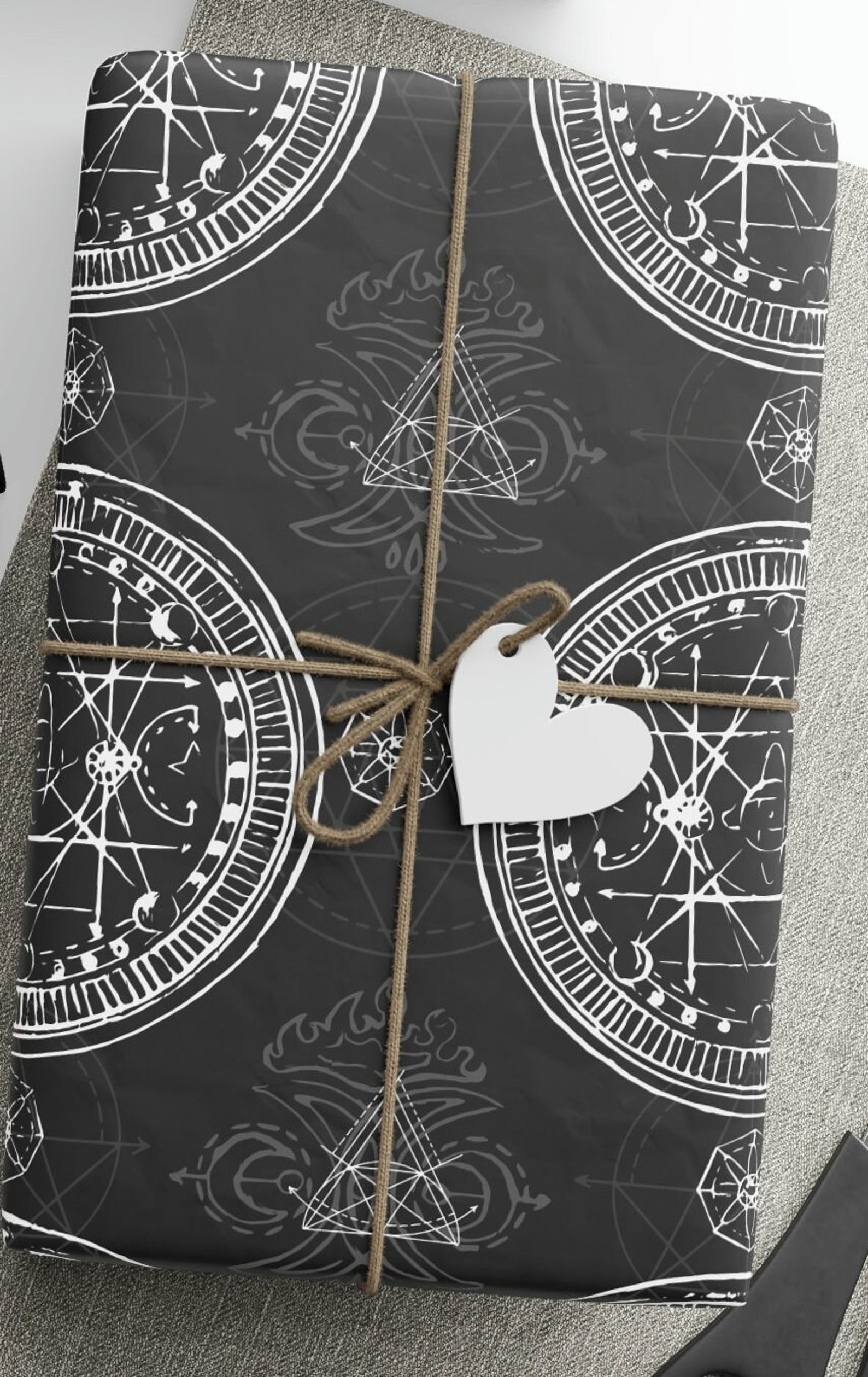 Ancient Mystical Gift Wrapping Paper Roll, Mystical Gift Wrapping Paper ...