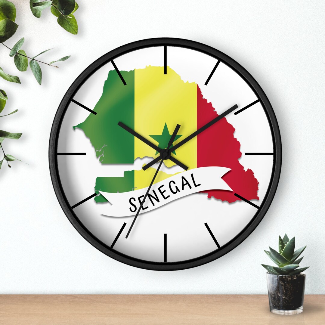 Senegal Flag Wall Clock, Senegal Map Clock, Senegal Inspired Gifts ...