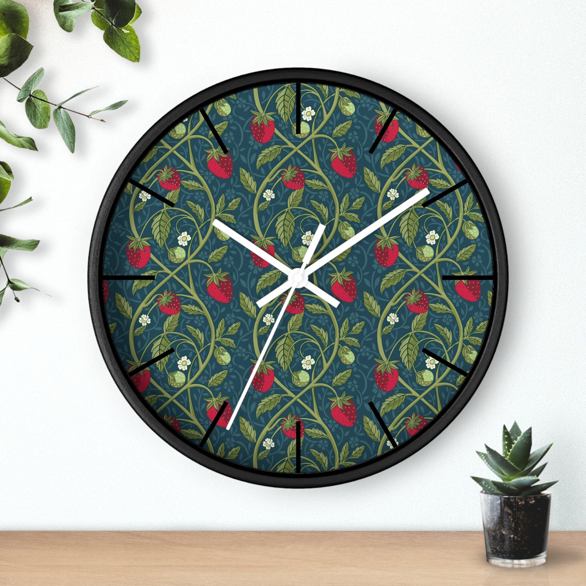 William Morris Strawberry Wall Clock, Vintage William Morris Gifts ...