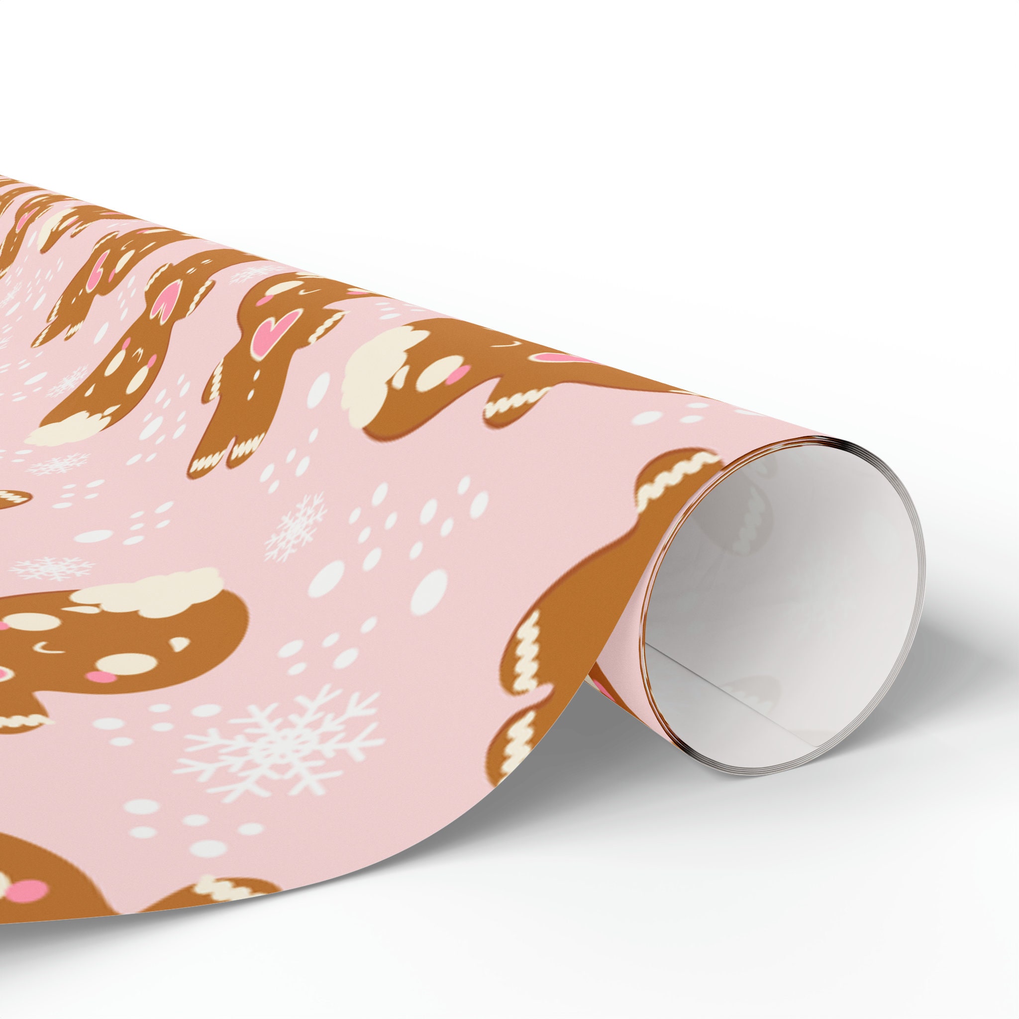 Big Gingerbread Man Gift Wrapping Paper Roll, Giant Gingerbread Gift ...
