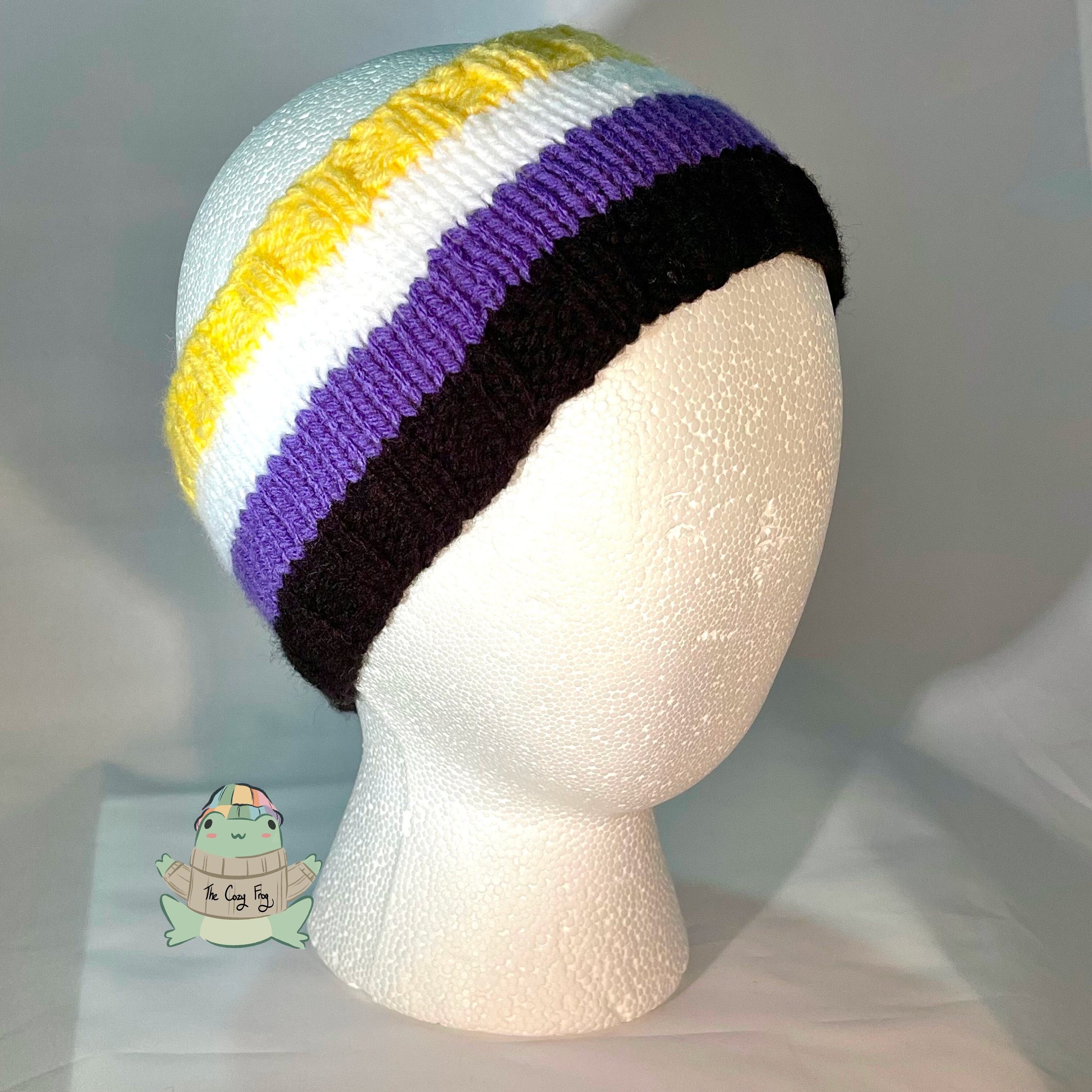 Non-binary Pride Flag Knitted Headband/earwarmer - Etsy