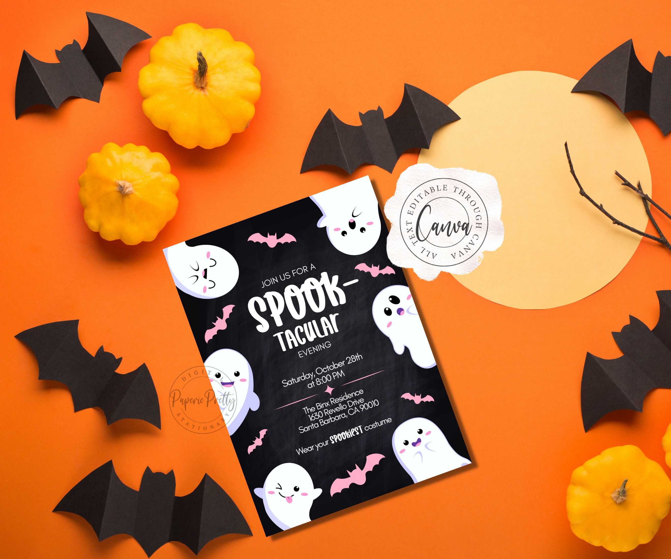Halloween Spook-tacular Party Invitation, Digital Download October ...