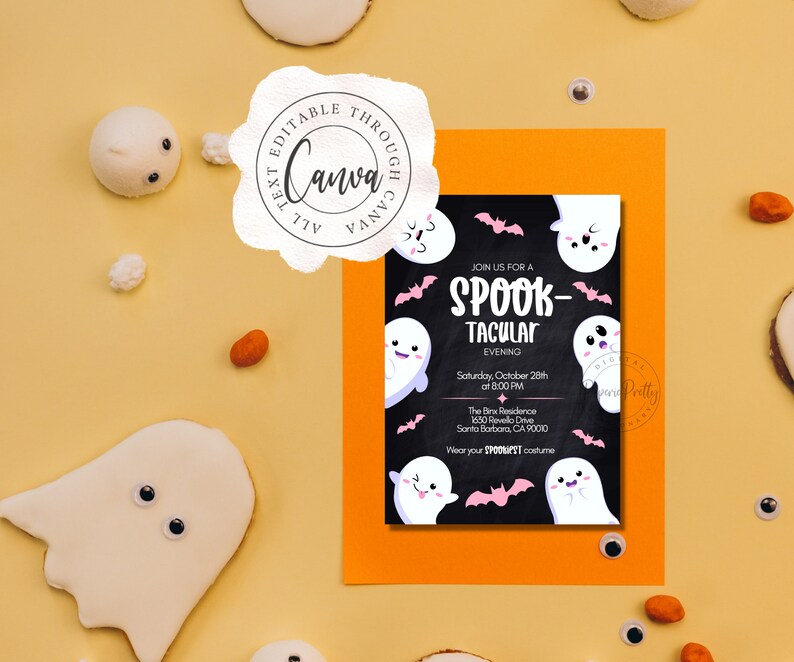 Halloween Spook-tacular Party Invitation, Digital Download October ...