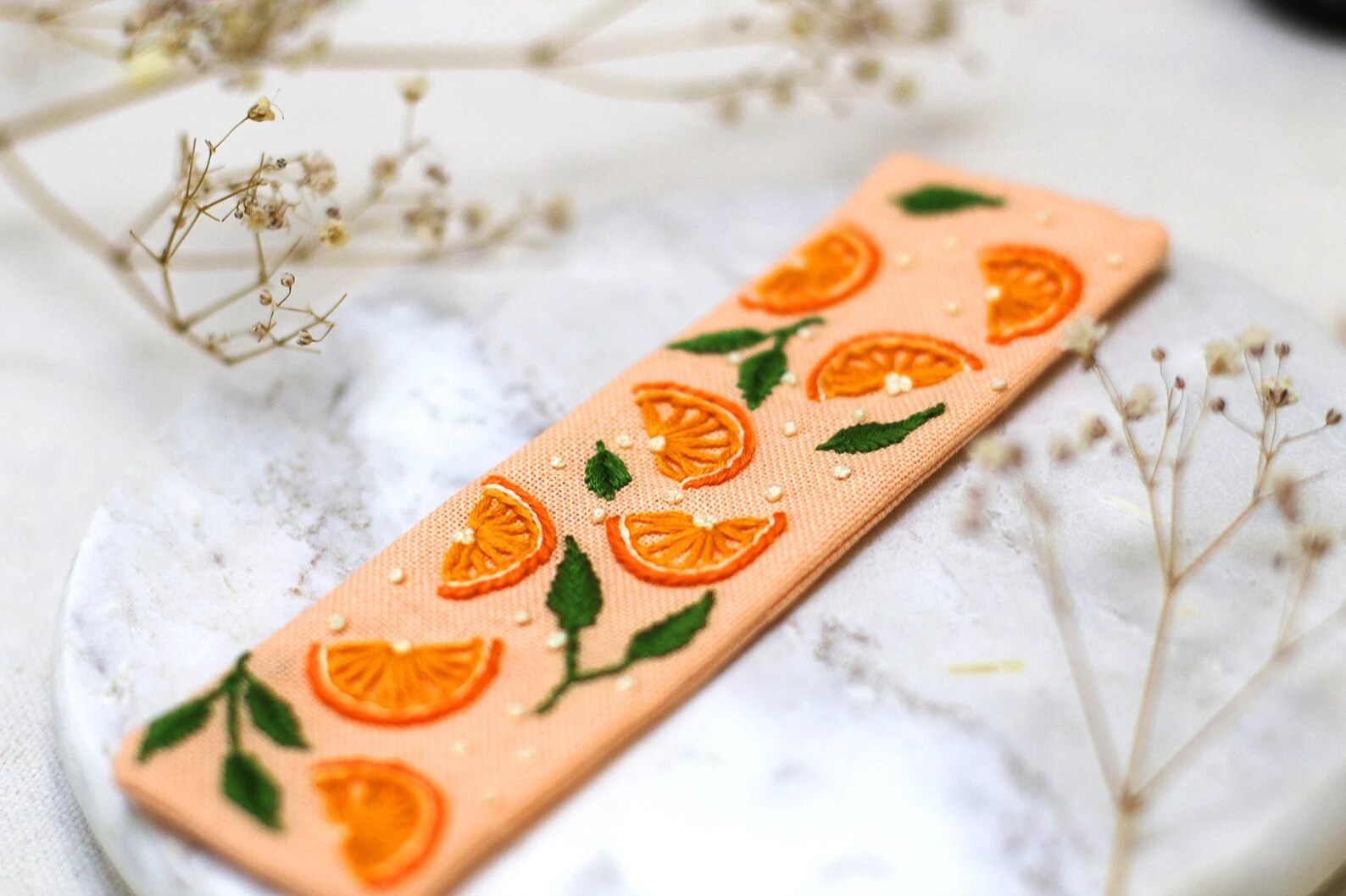 PDF Pattern Bookmark Citrus - Embroidery Designs - DIY Embroidered ...