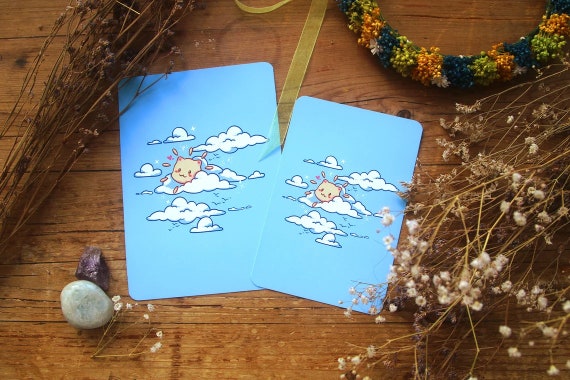 Cute Kitty Sun Art Print Happy Kitty Art Print Fluffy - Etsy