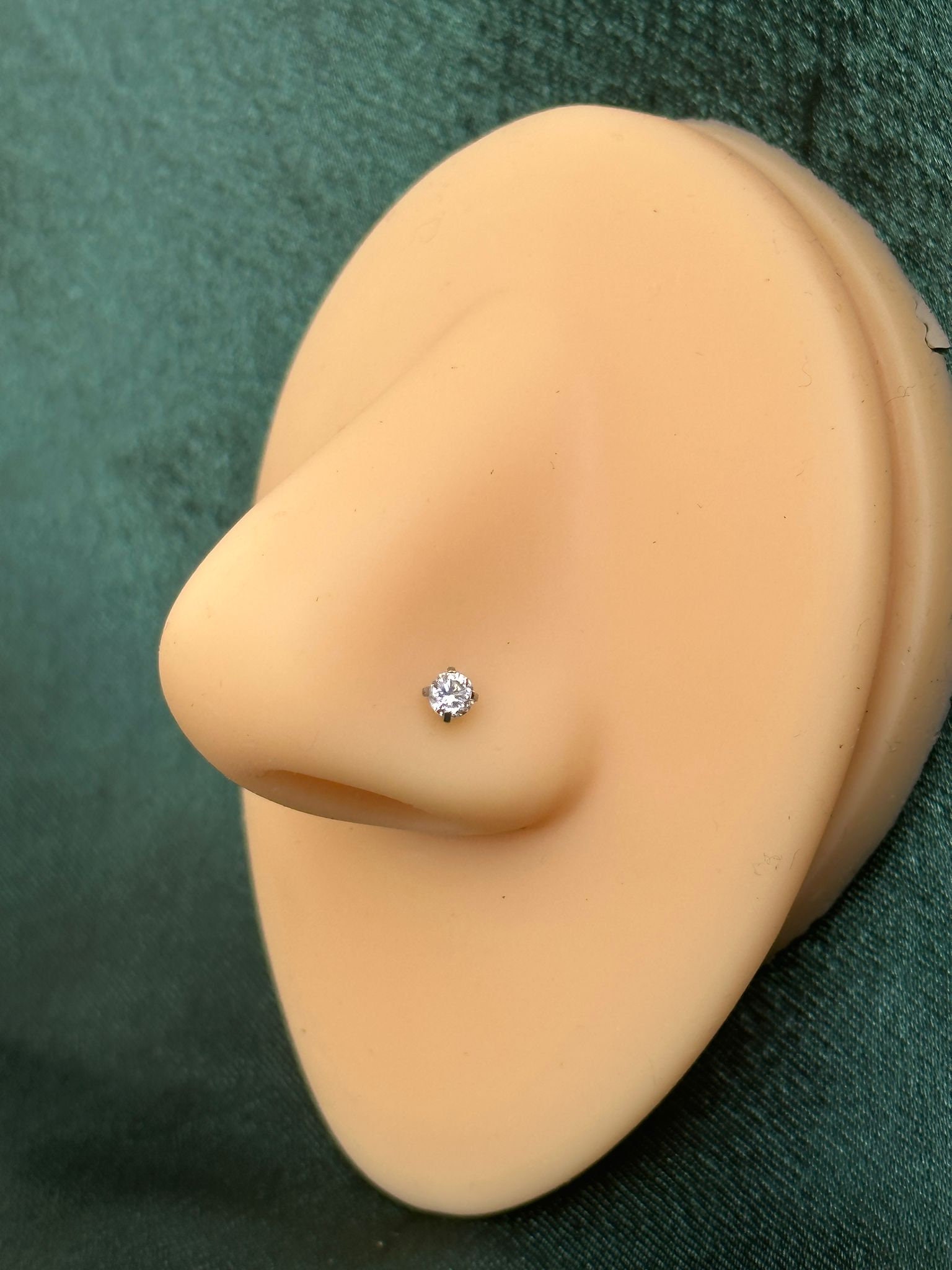 3mm Cycle Nose Stud,l Shaped Nose Stud in Silver, Round Nose Studs,nose ...