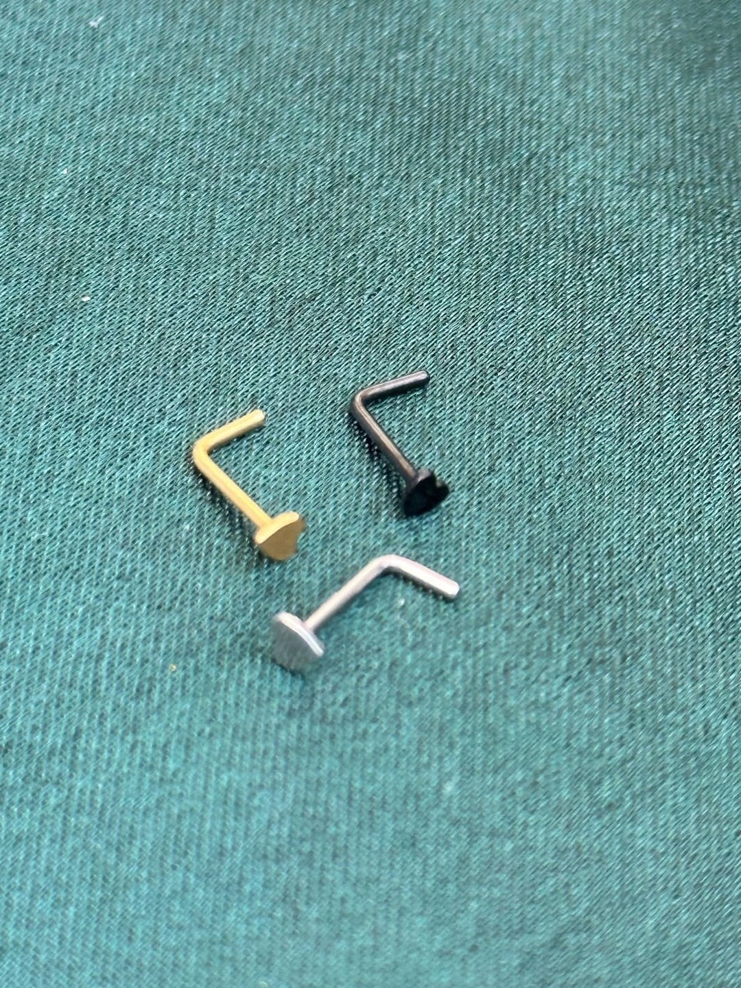 Tiny 2mm Heart Nose Stud,gold Heart Nose Stud L Shaped,silver Heart ...