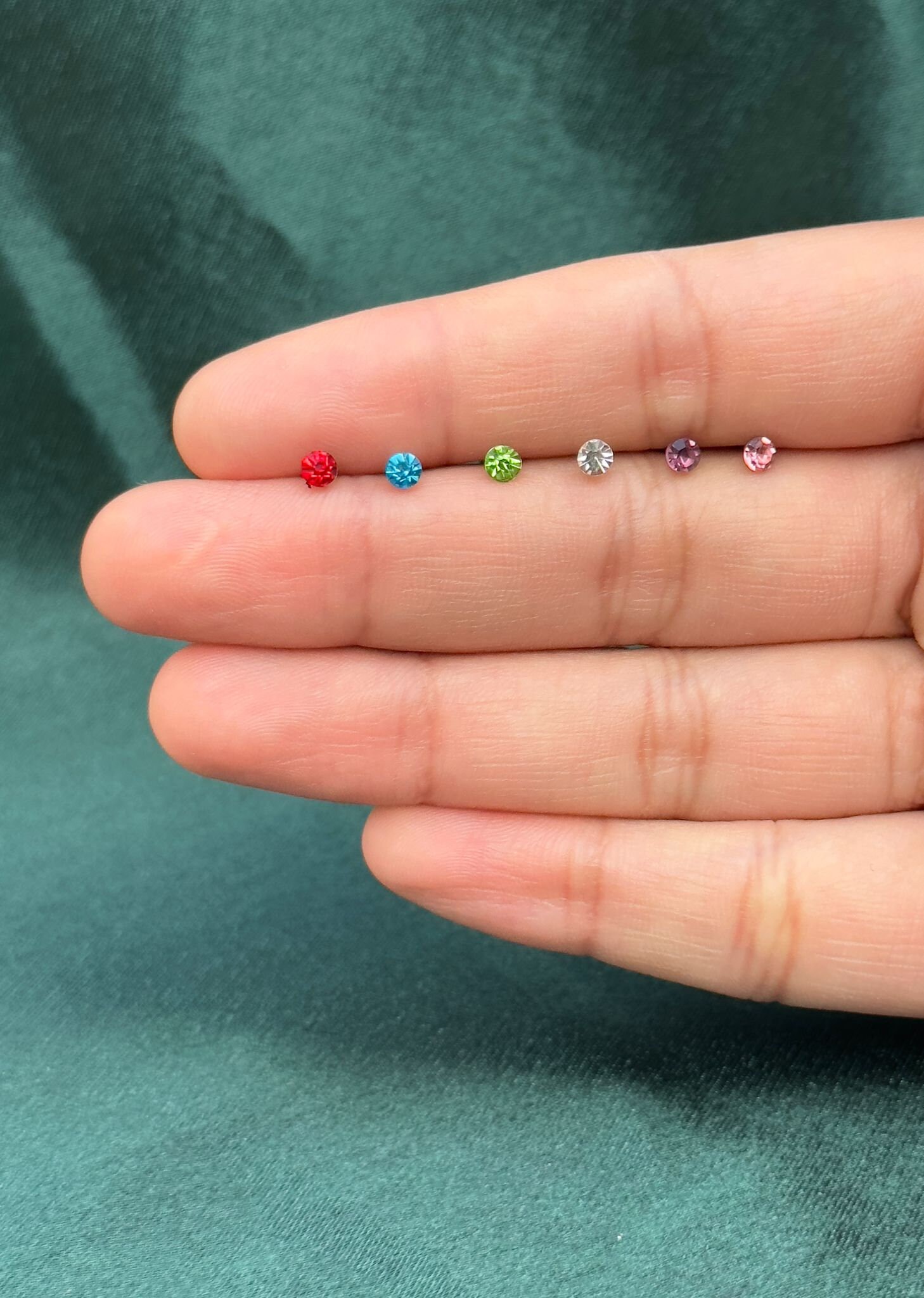 3mm Circle Nose Stud, Different Colours Nose Stud,ball End Nose Stud ...