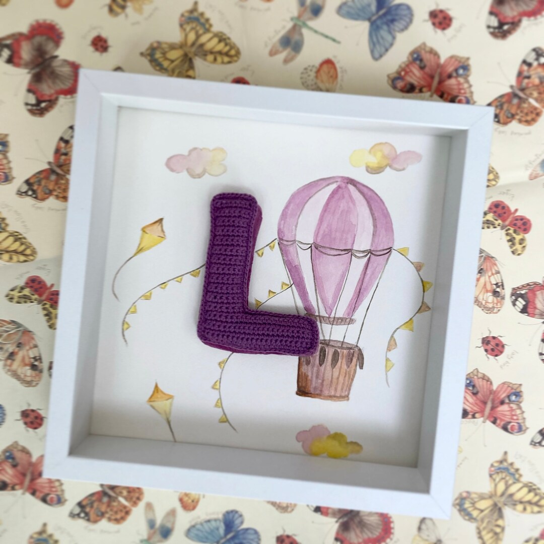 Crochet & Watercolor Handmade "flying" Frame - Etsy