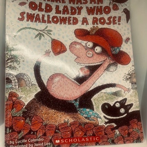 There Was an Old Lady Who Swalloed A Rose - Etsy