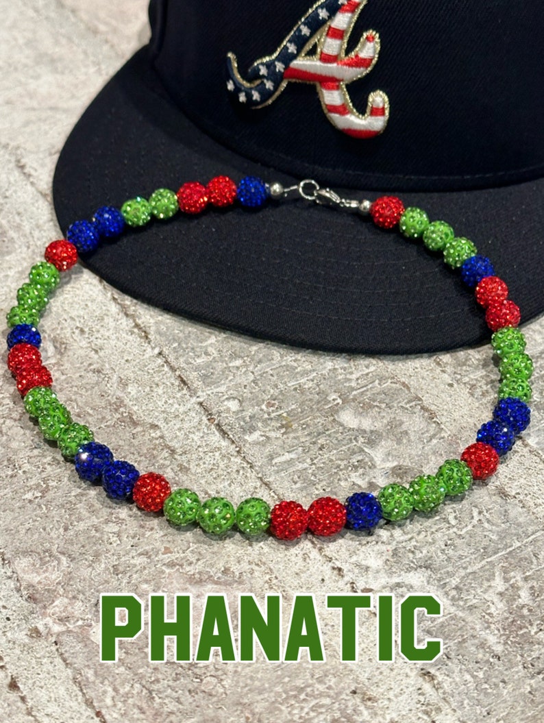 Rhinestone Beaded Baseball Necklace YOUTH SIZE Bryce Harper Phillies ...