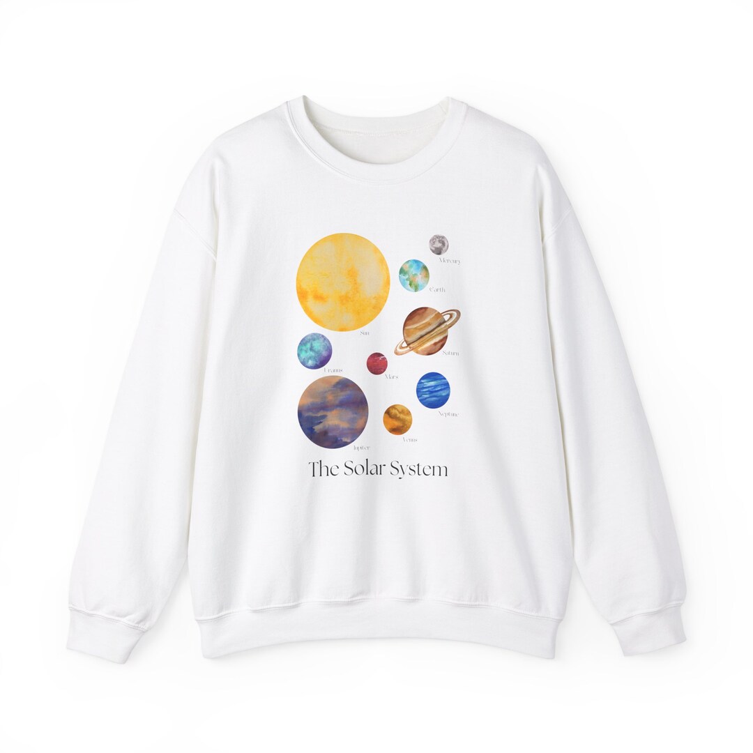 Solar System Sweatshirt, Teacher Sweatshirt, Space Sweatshirt, Trendy ...