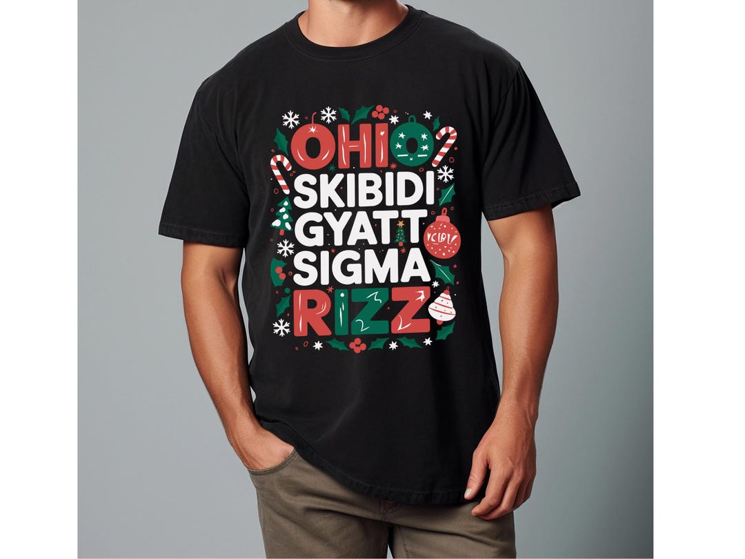 Ohio Skibidi Gyatt Sigma Rizz Shirt, Sigma Hat Santa Shirt, Rizzmas ...