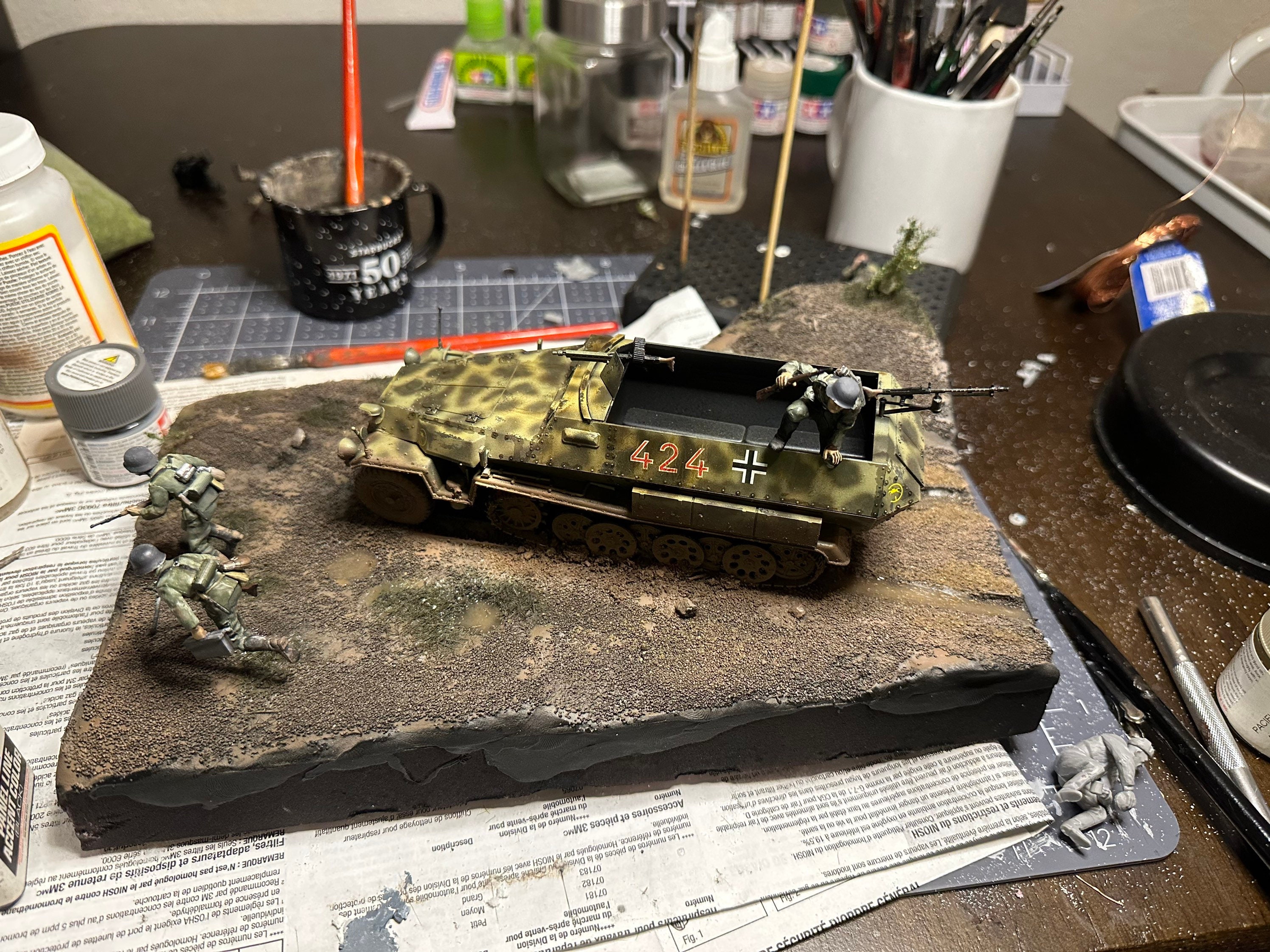 1/35 German Halftrack Diorama With Figures - Etsy