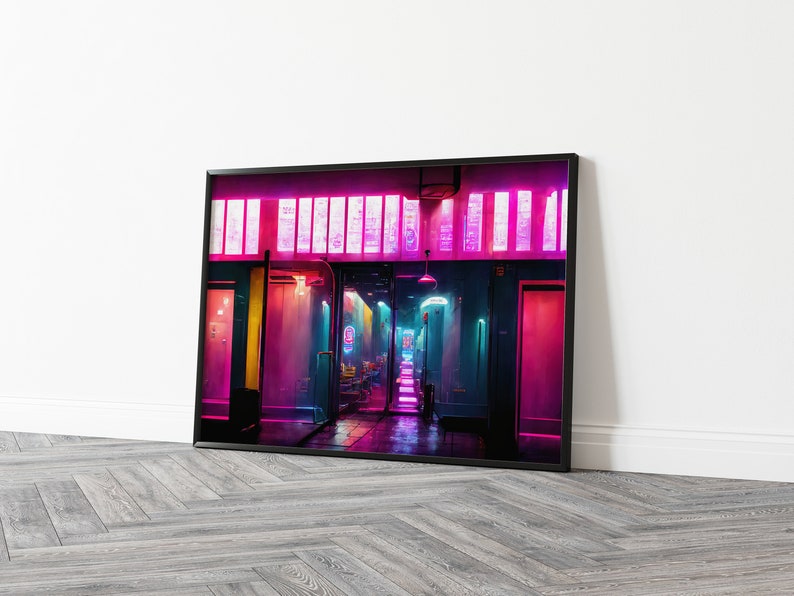Neon Poster Vaporwave Art Neon Light Effect Wall Art 80s Nostalgia ...