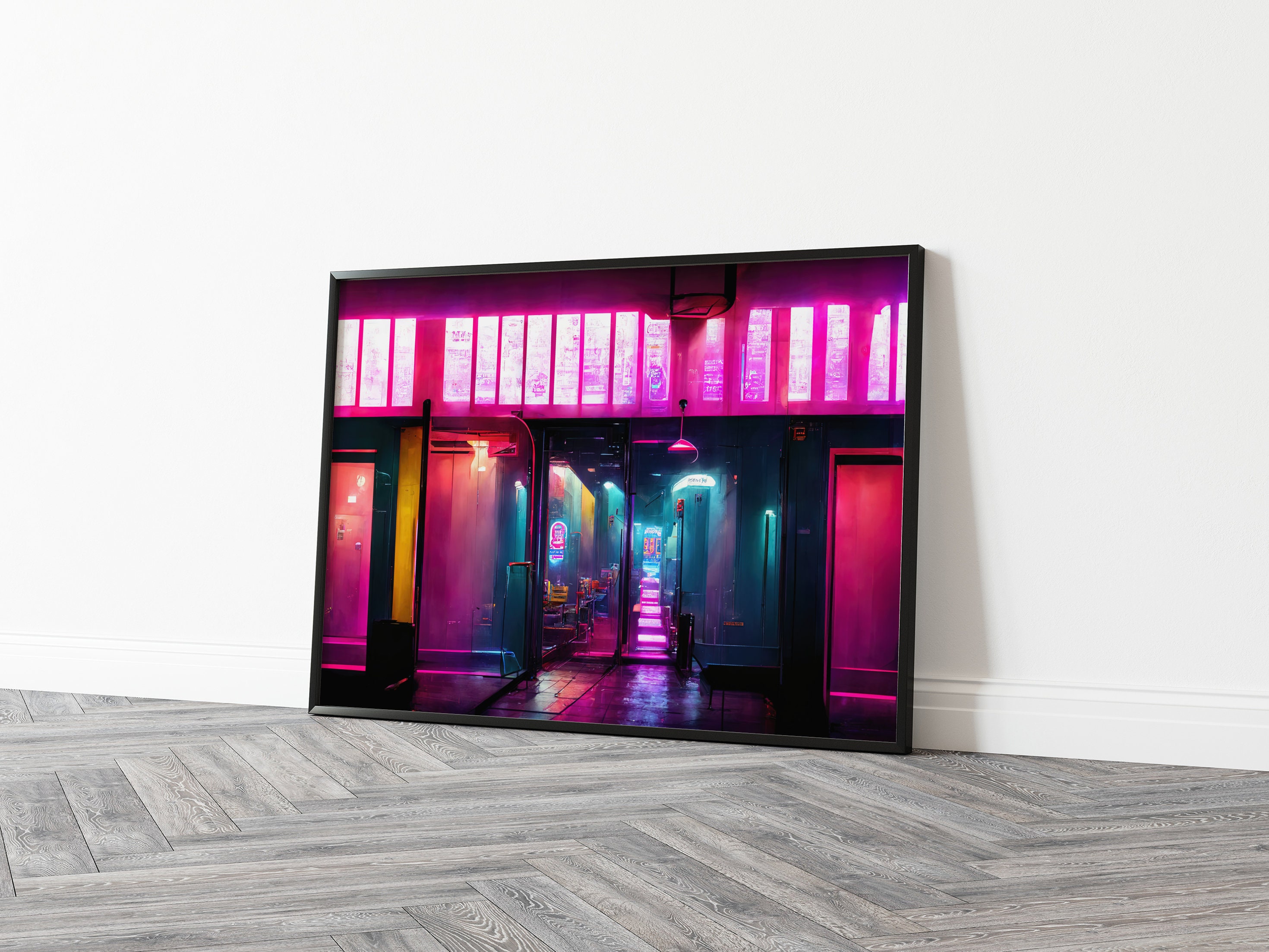 Neon Poster Vaporwave Art Neon Light Effect Wall Art 80s Nostalgia ...