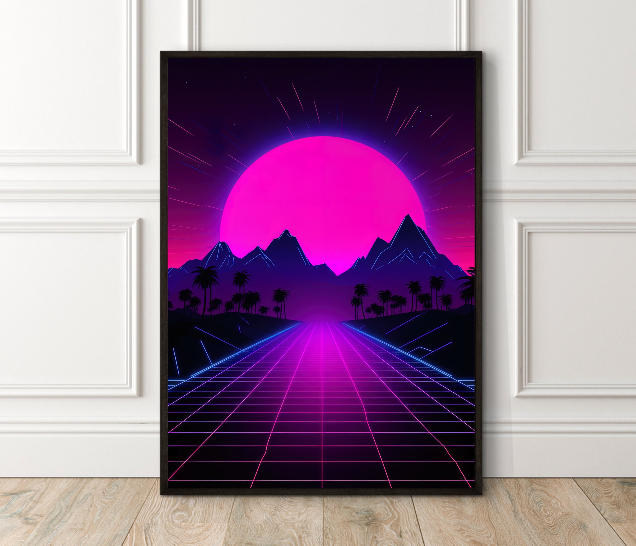 Synthwave Poster Vaporwave Poster 80s Nostalgia Retrowave Wall Art ...